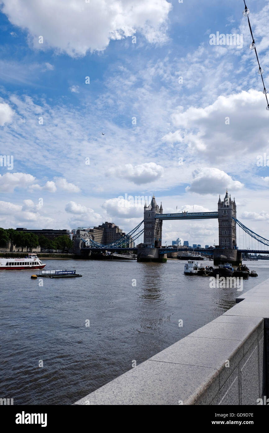 London, United Kingdom. A view of Tower Bridge a London landmark viewed ...