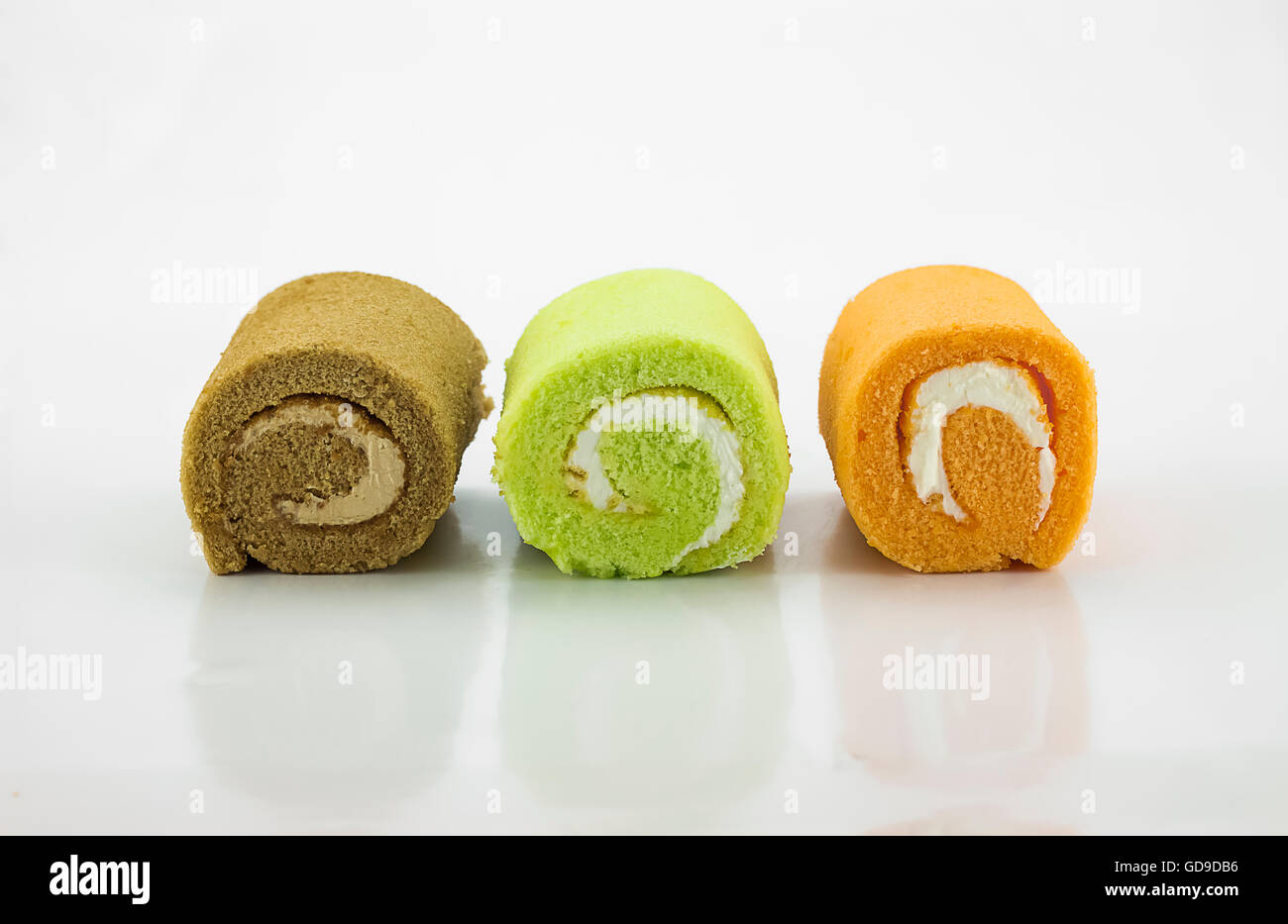 cake roll isolated on white background Stock Photo - Alamy