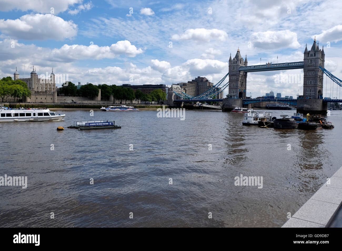 London, United Kingdom. A view of Tower Bridge a London landmark from ...