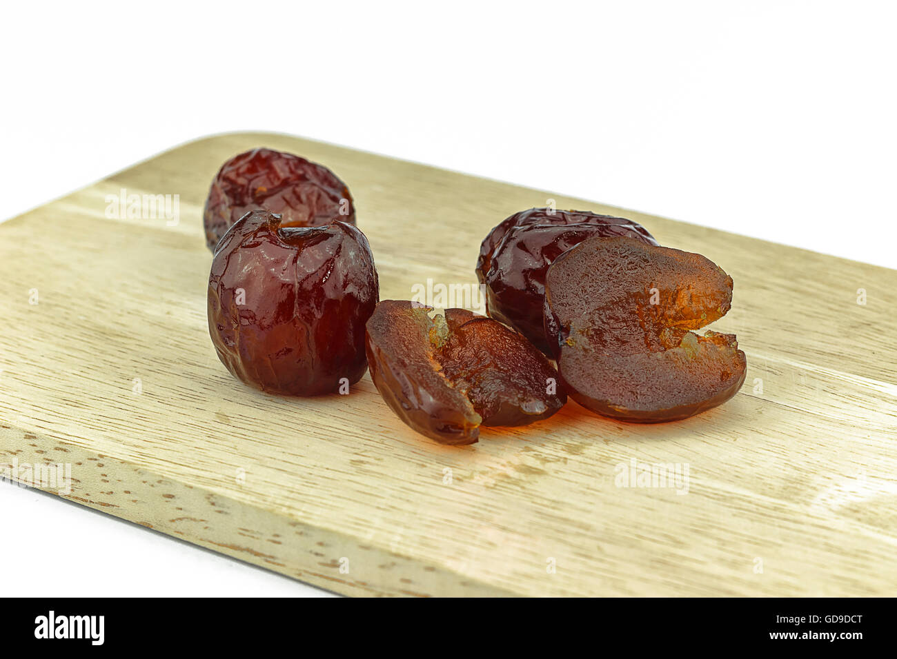 Chinese jujube sweet on a wood cutting board Stock Photo - Alamy