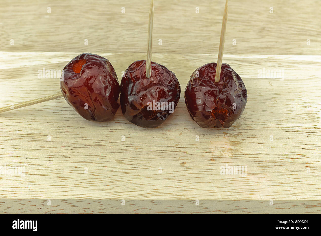 Chinese jujube sweet on a wood cutting board Stock Photo - Alamy