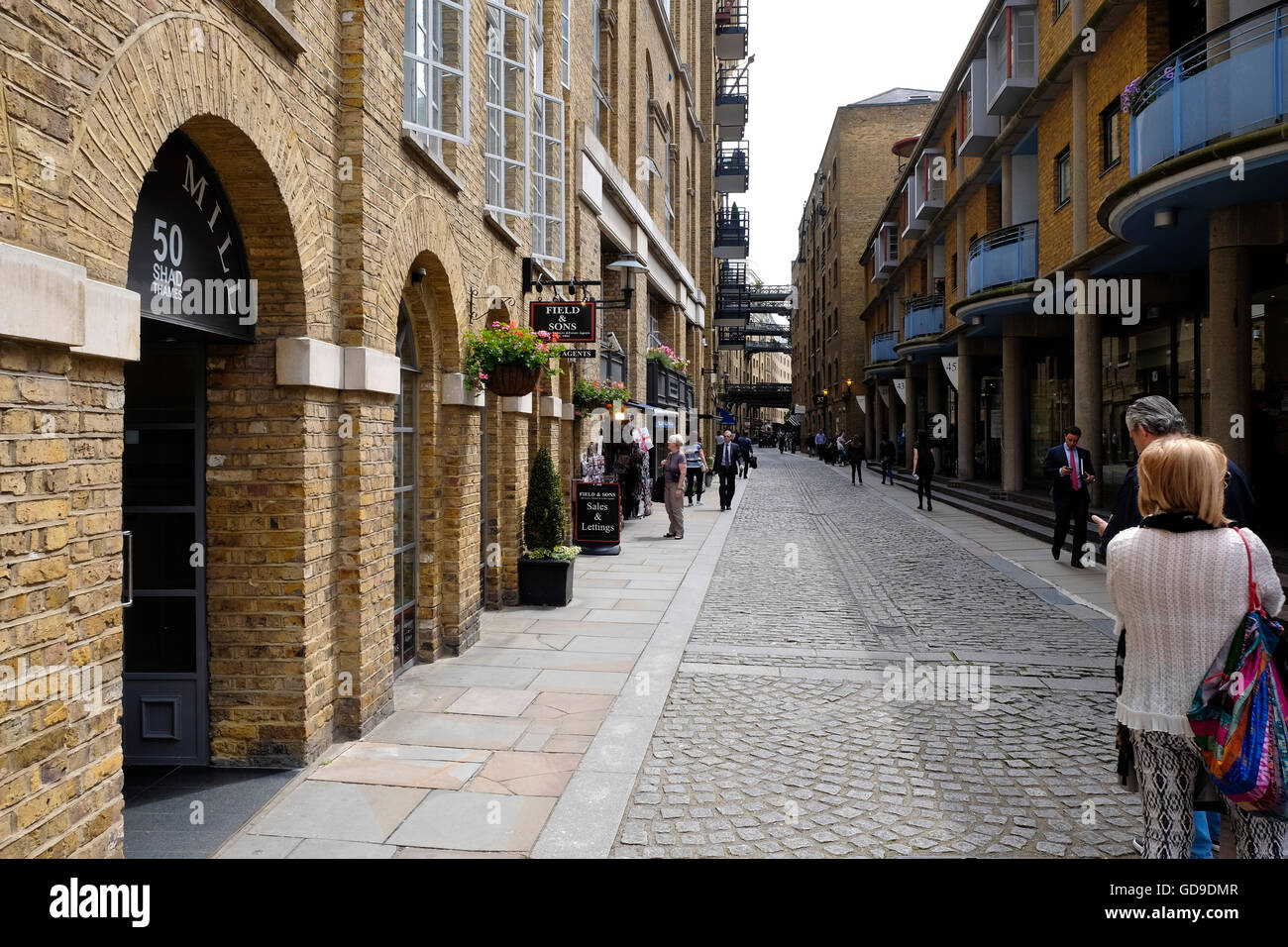 Shad Thames is a historic riverside street next to Tower Bridge in ...