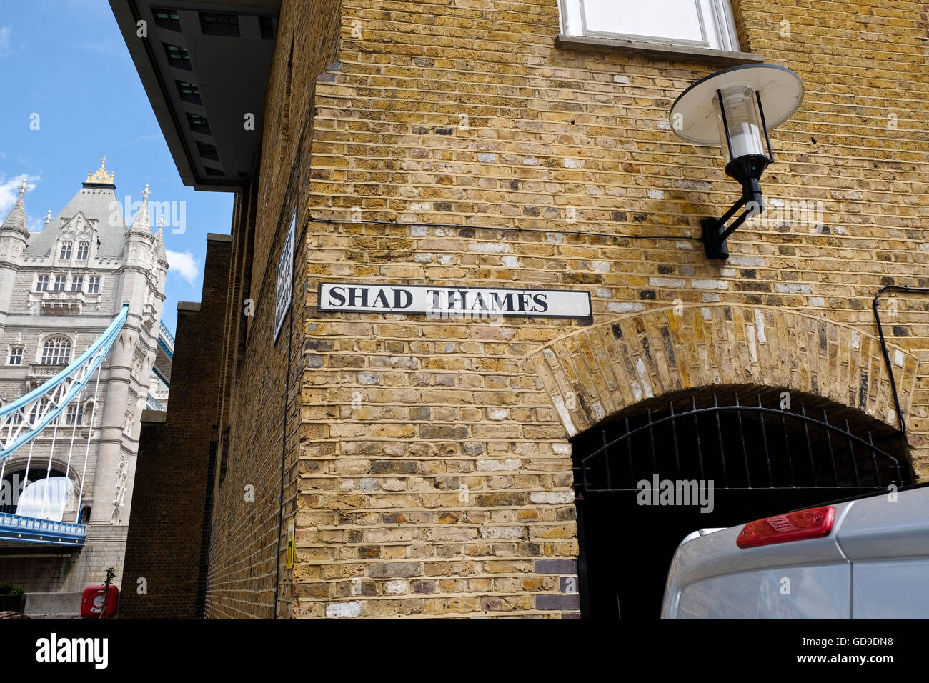 Shad Thames is a historic riverside street next to Tower Bridge in ...