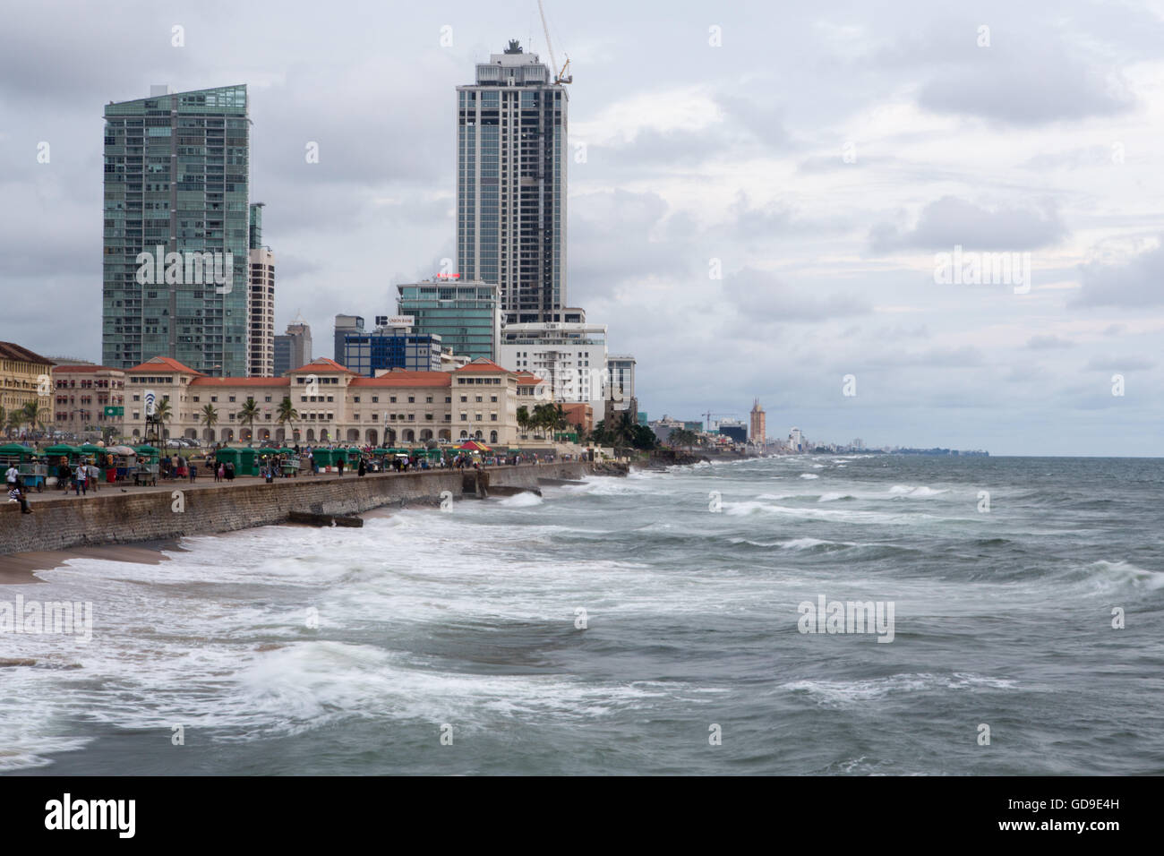 Long exposure photograph of Colombo, Sri Lanka on an evening in rainy ...