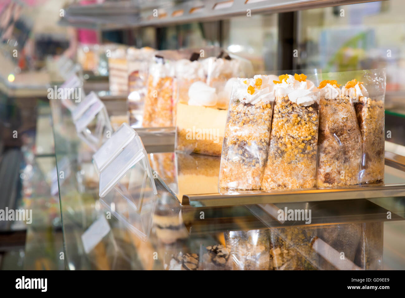 Cakes in a coffee shop Stock Photo - Alamy