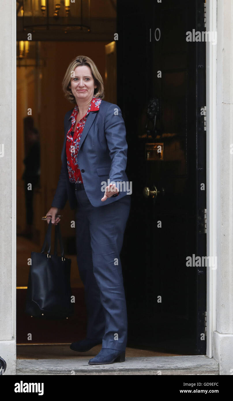 Amber Rudd, arrives at 10 Downing Street, central London, after new ...