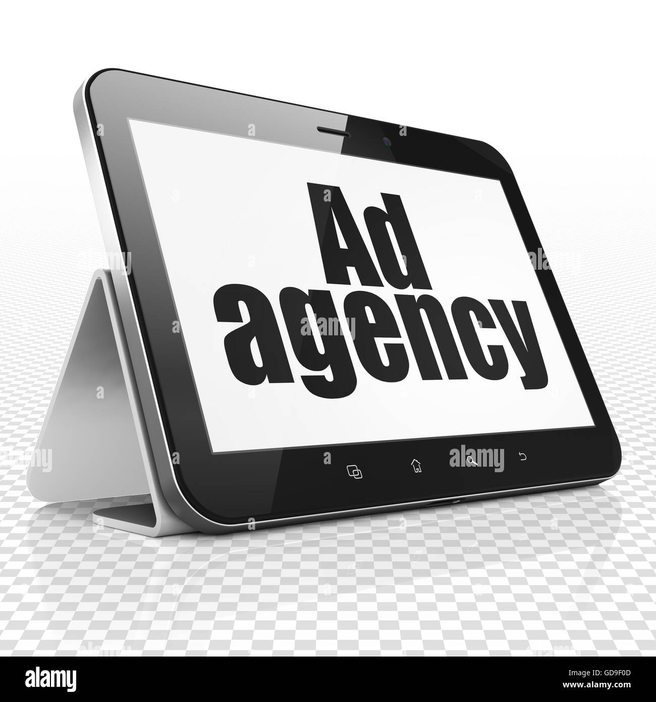 Marketing concept: Tablet Computer with Ad Agency on display Stock ...