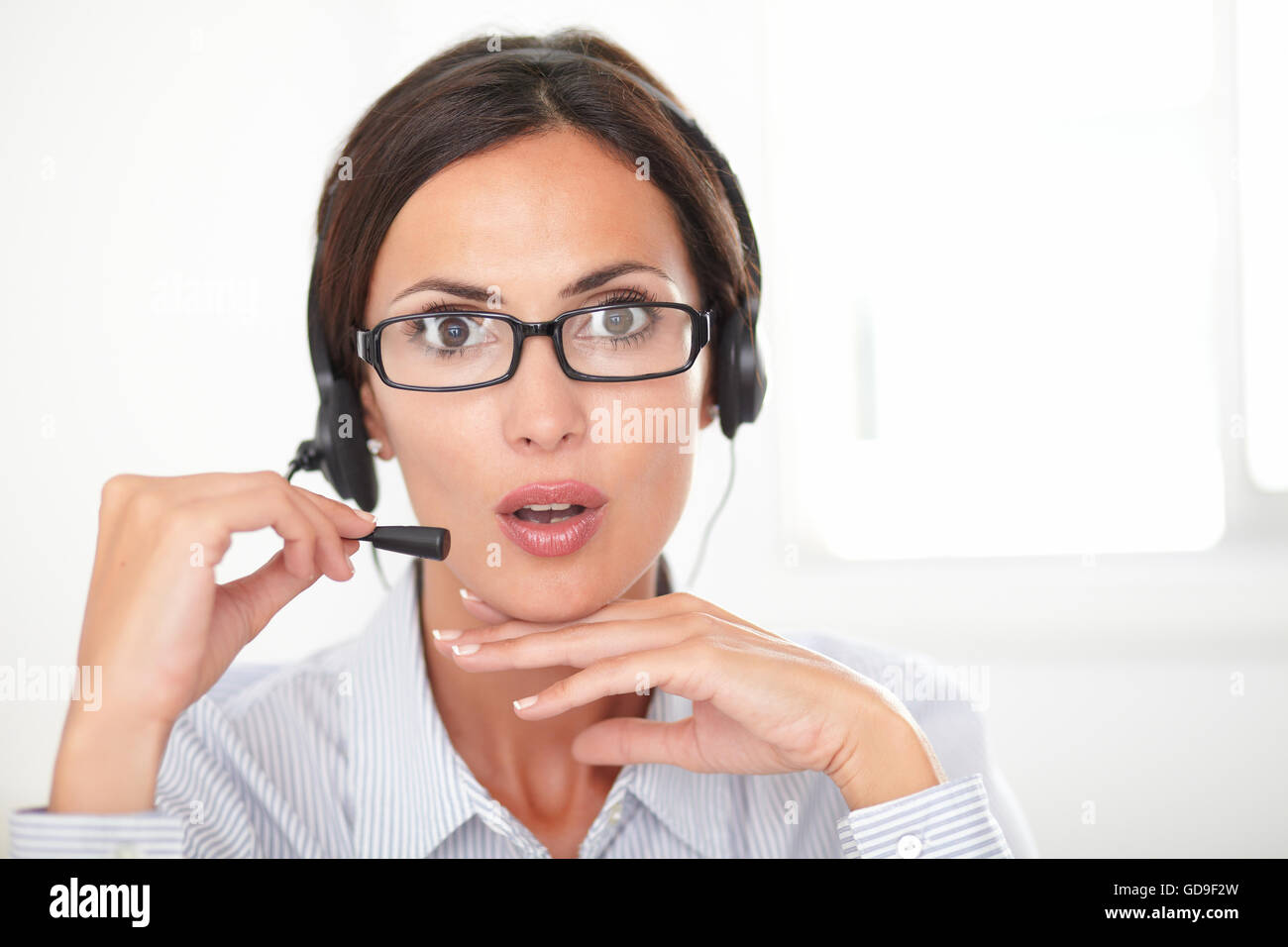 Confused woman speaking hi-res stock photography and images - Alamy