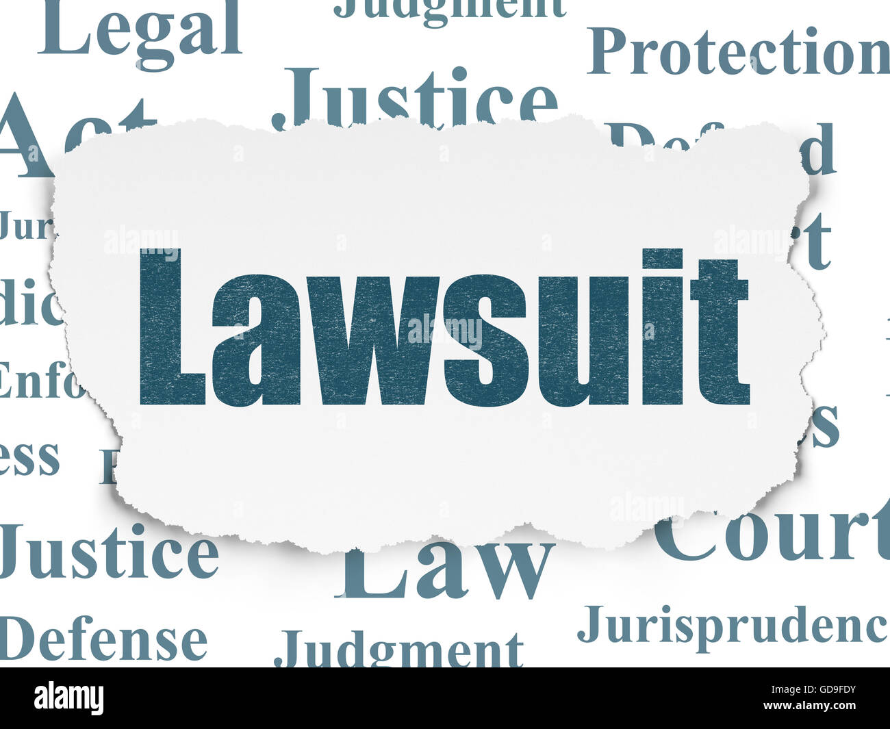 Law concept: Lawsuit on Torn Paper background Stock Photo - Alamy
