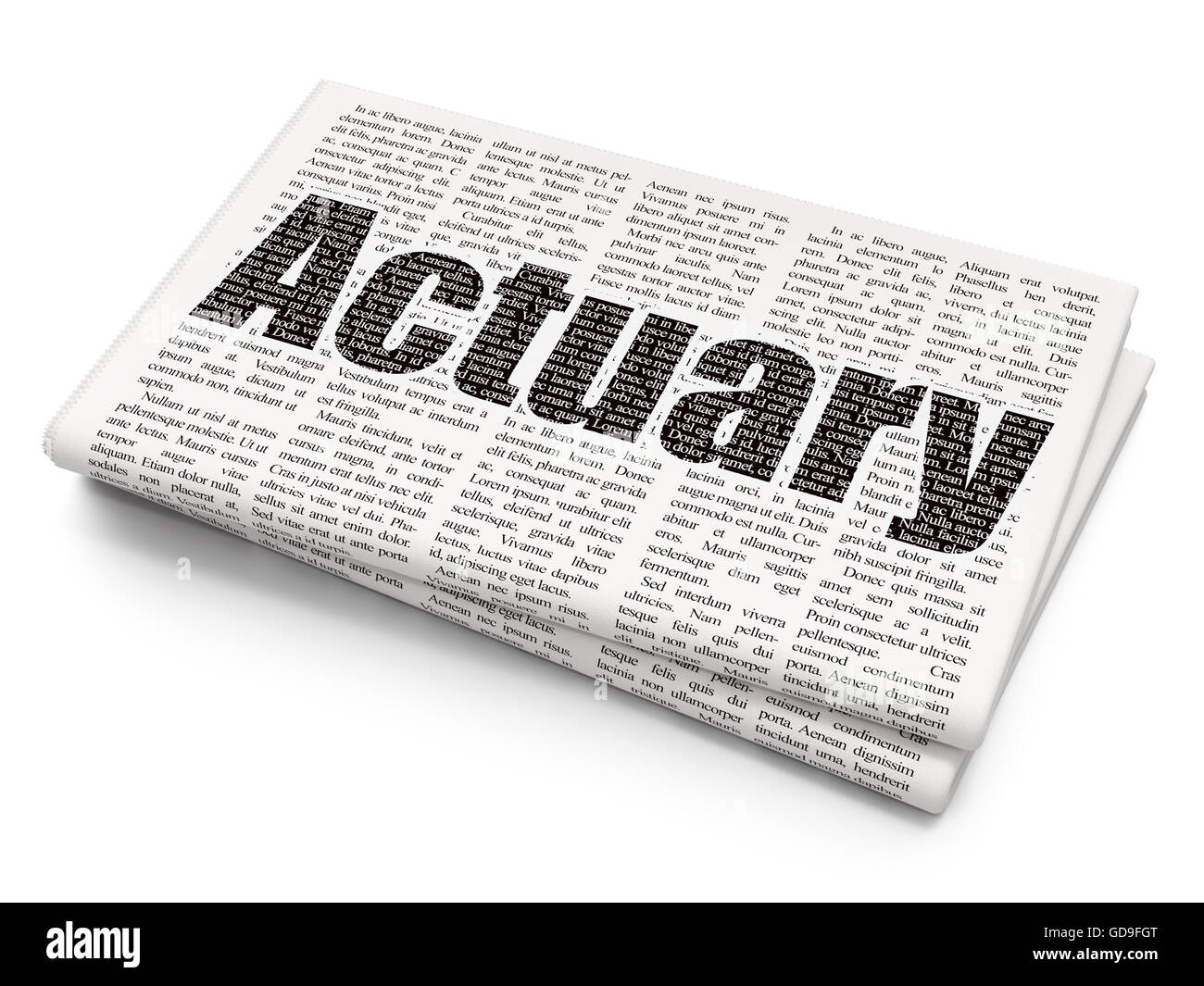 Insurance concept: Actuary on Newspaper background Stock Photo - Alamy