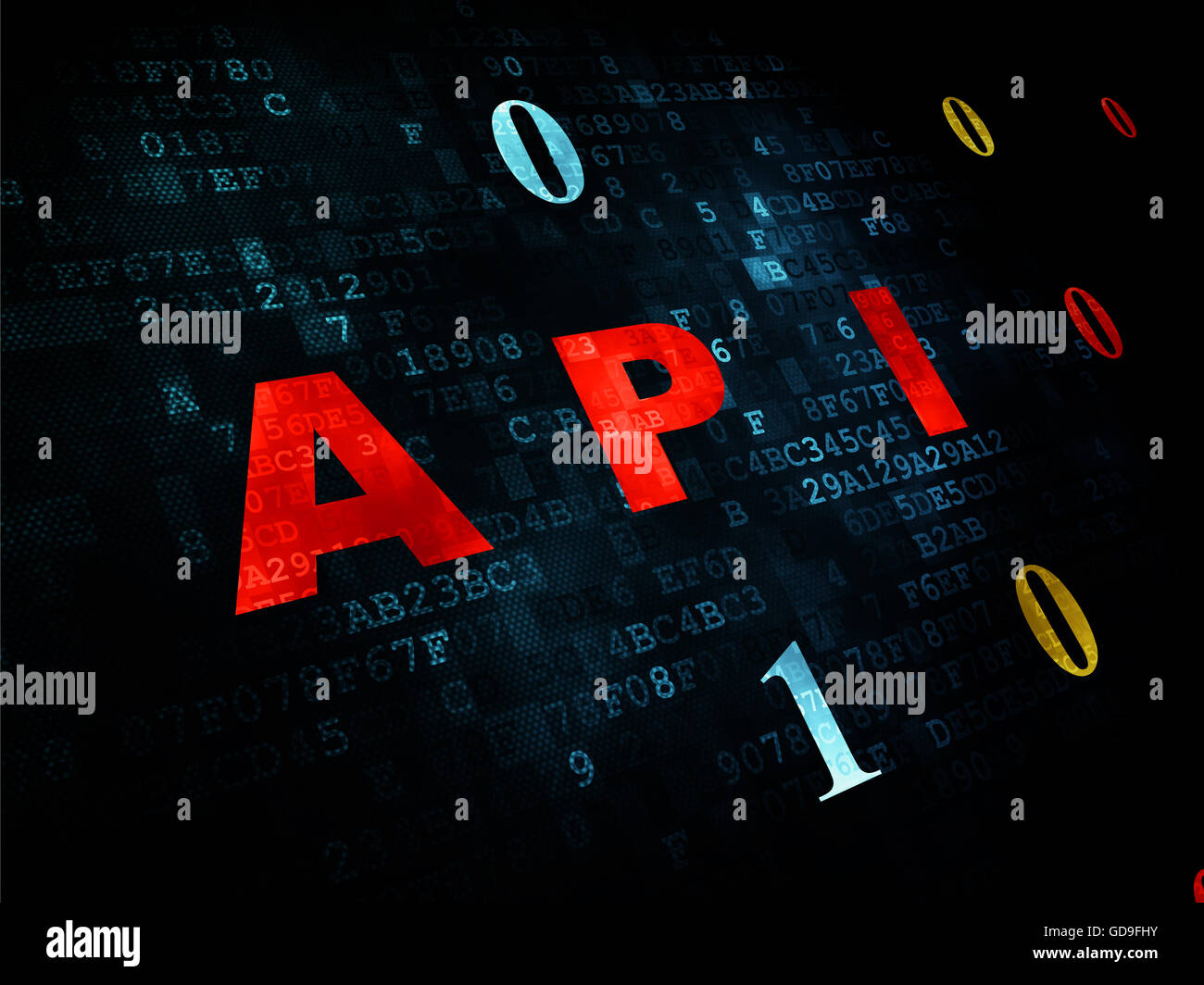 Software concept: Api on Digital background Stock Photo - Alamy