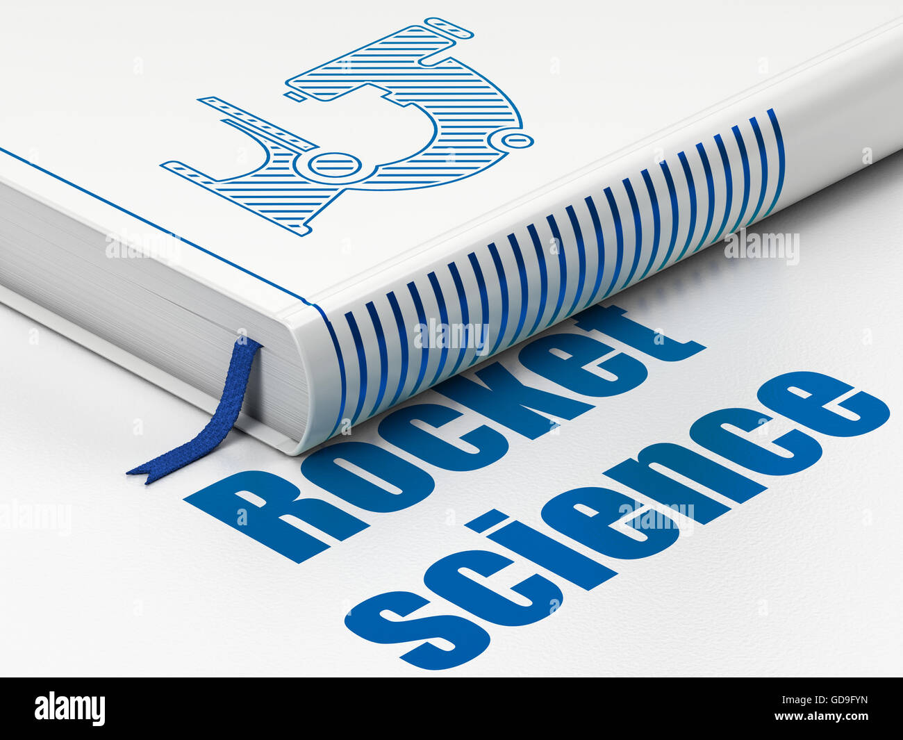 Science concept: book Microscope, Rocket Science on white background ...