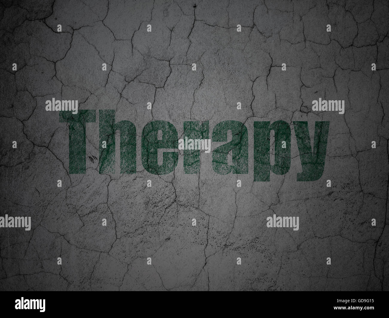 Medicine concept: Therapy on grunge wall background Stock Photo - Alamy