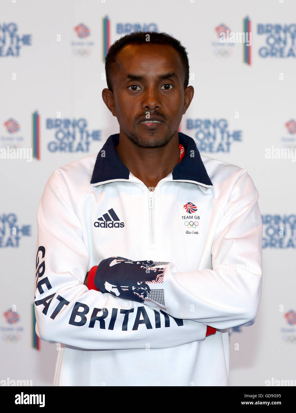 Great Britain's Tewelde Tsegai during the Team GB Kitting Out session ...