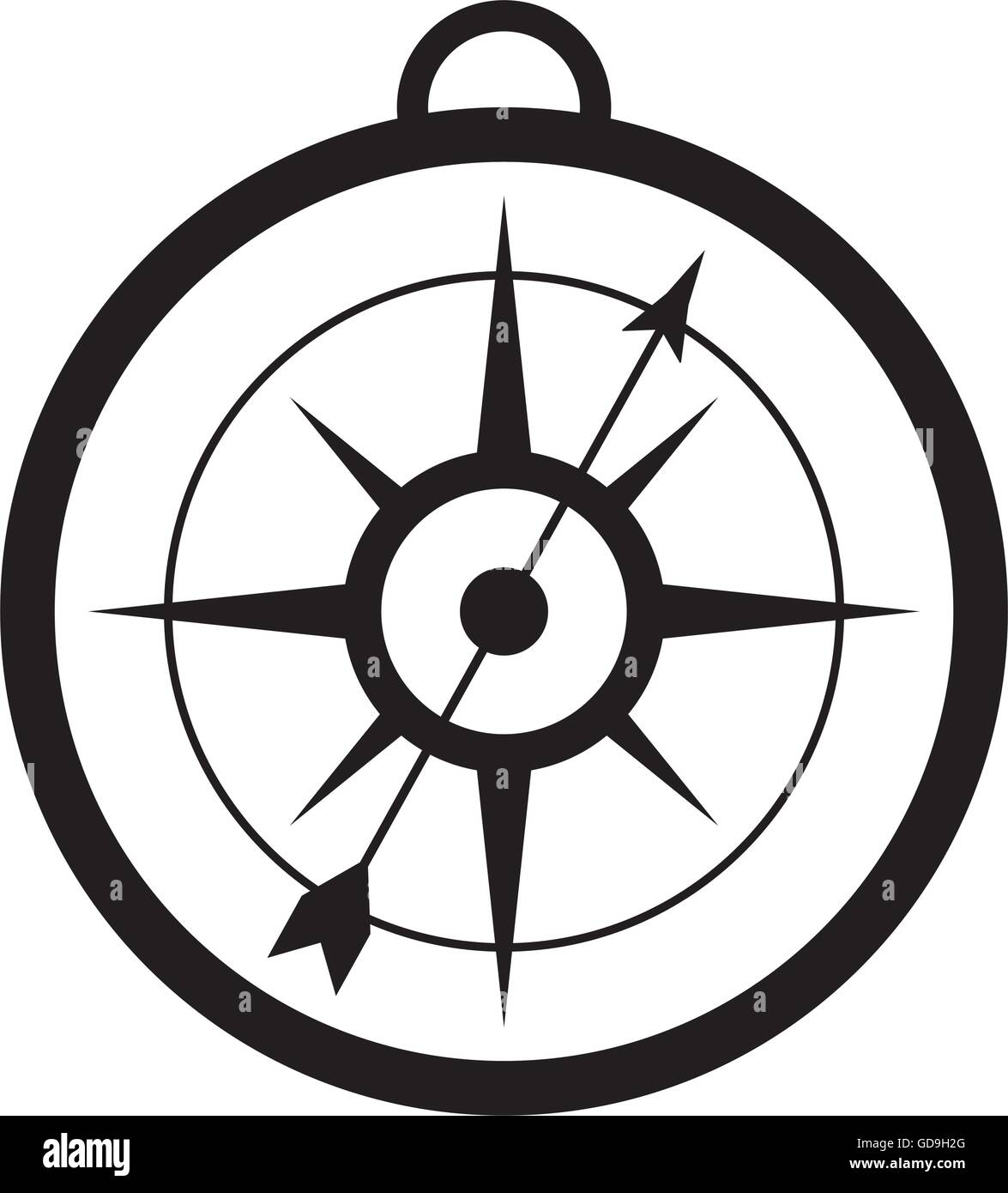 simple compass icon Stock Vector Image & Art - Alamy