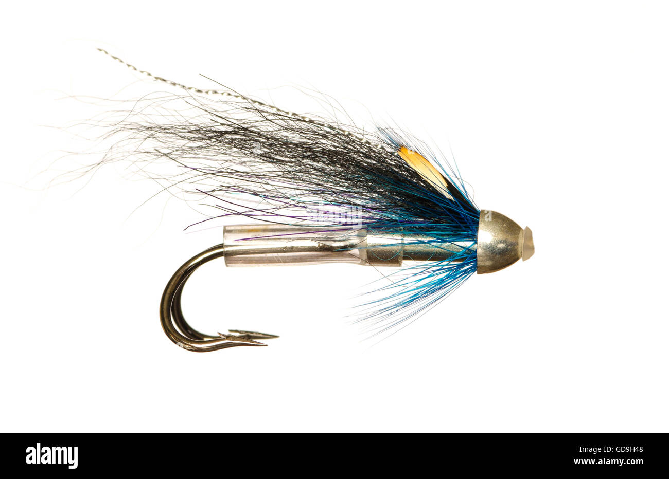 Mini silver conehead salmon sea trout fly. Handmade in Scotland. Long ...