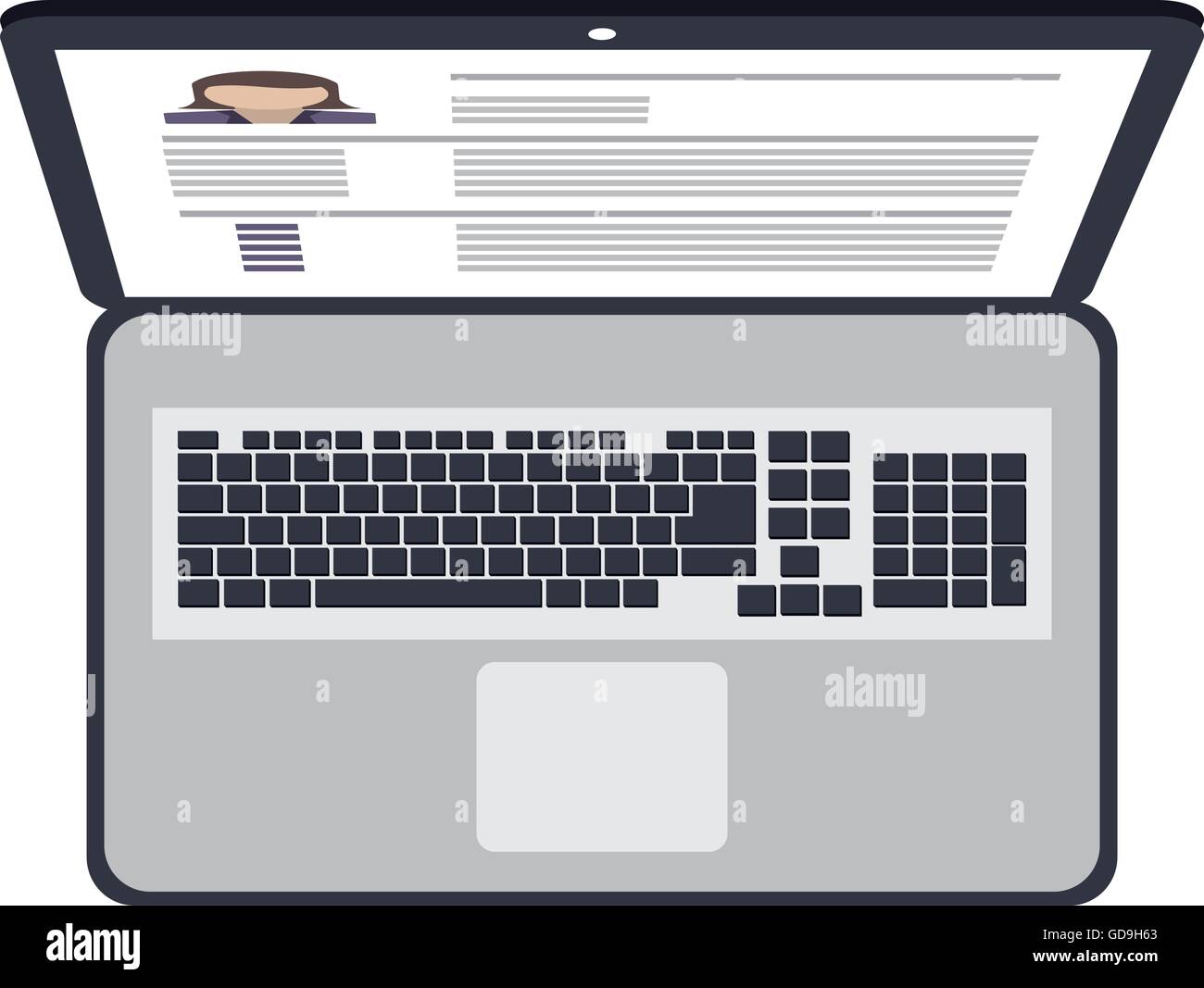 laptop topview icon Stock Vector Image & Art - Alamy