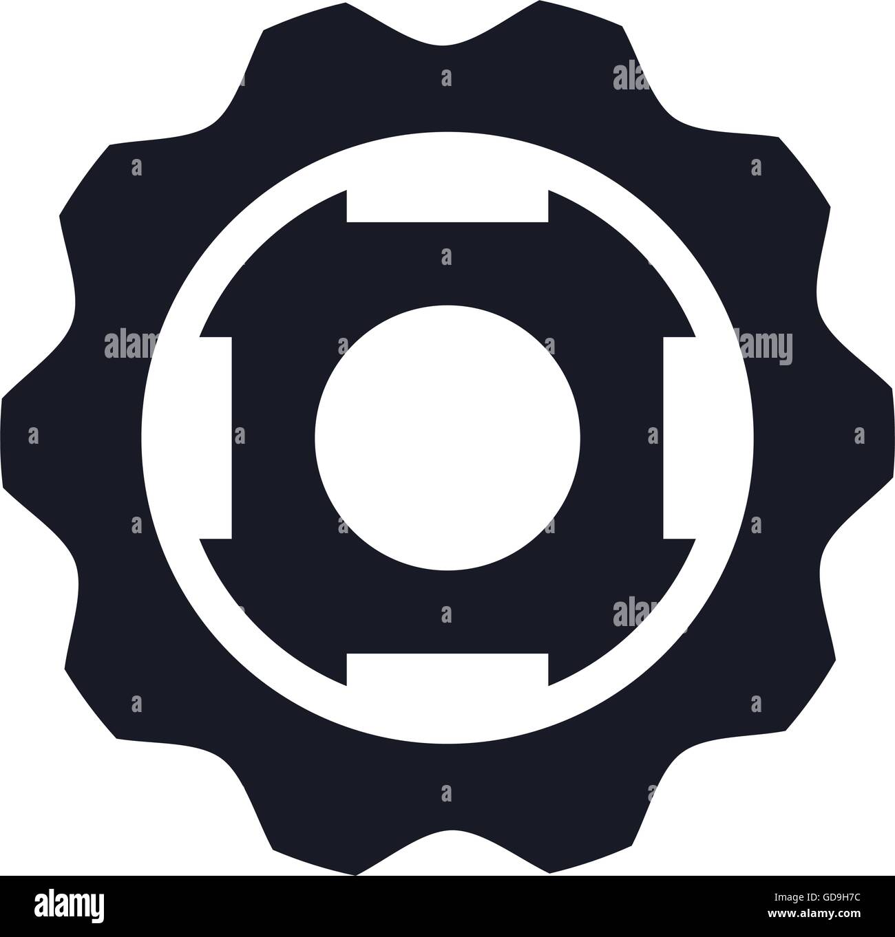 single gear icon Stock Vector Image & Art - Alamy