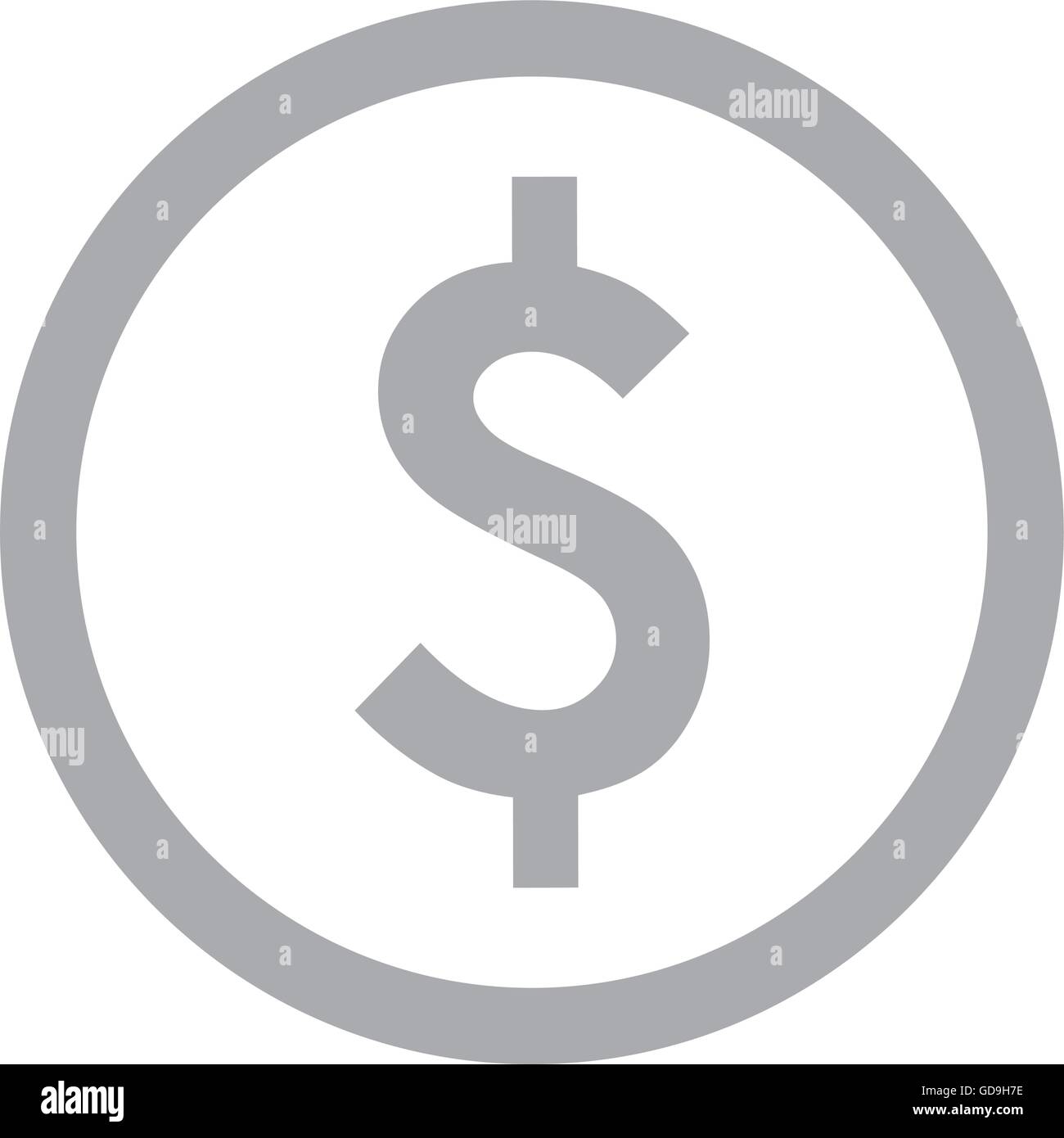 dollar sign in circle icon Stock Vector Image & Art - Alamy