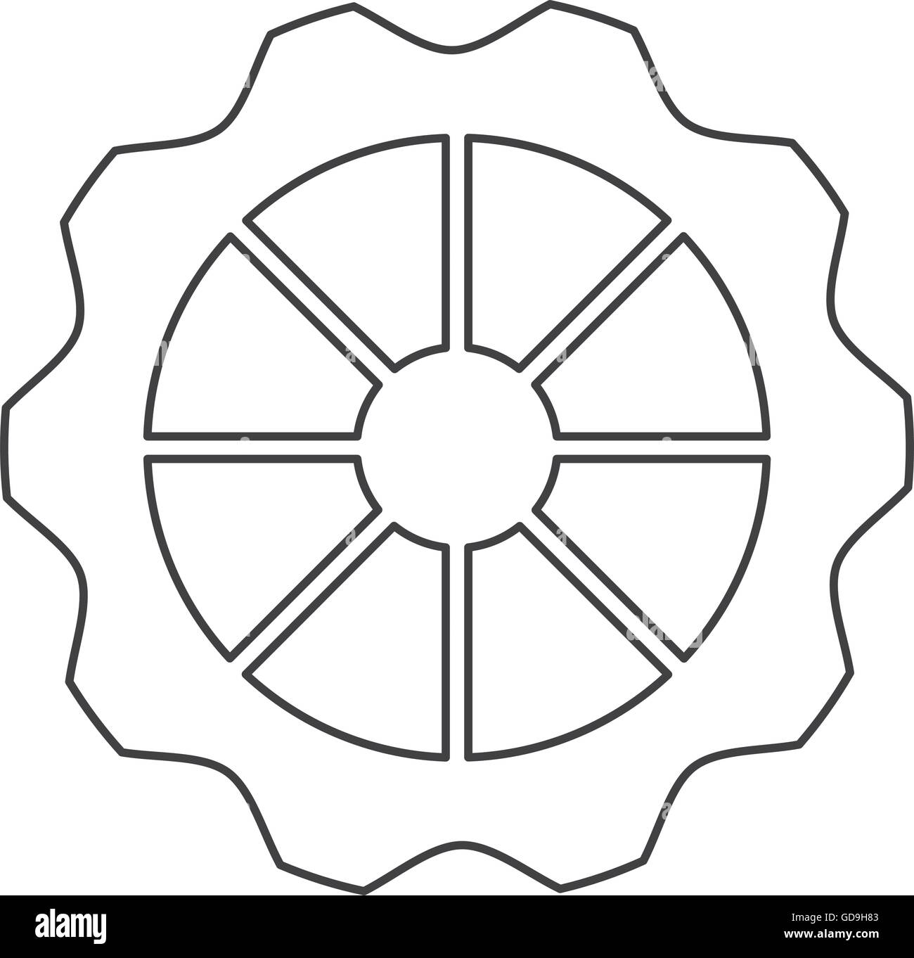 single gear icon Stock Vector Image & Art - Alamy