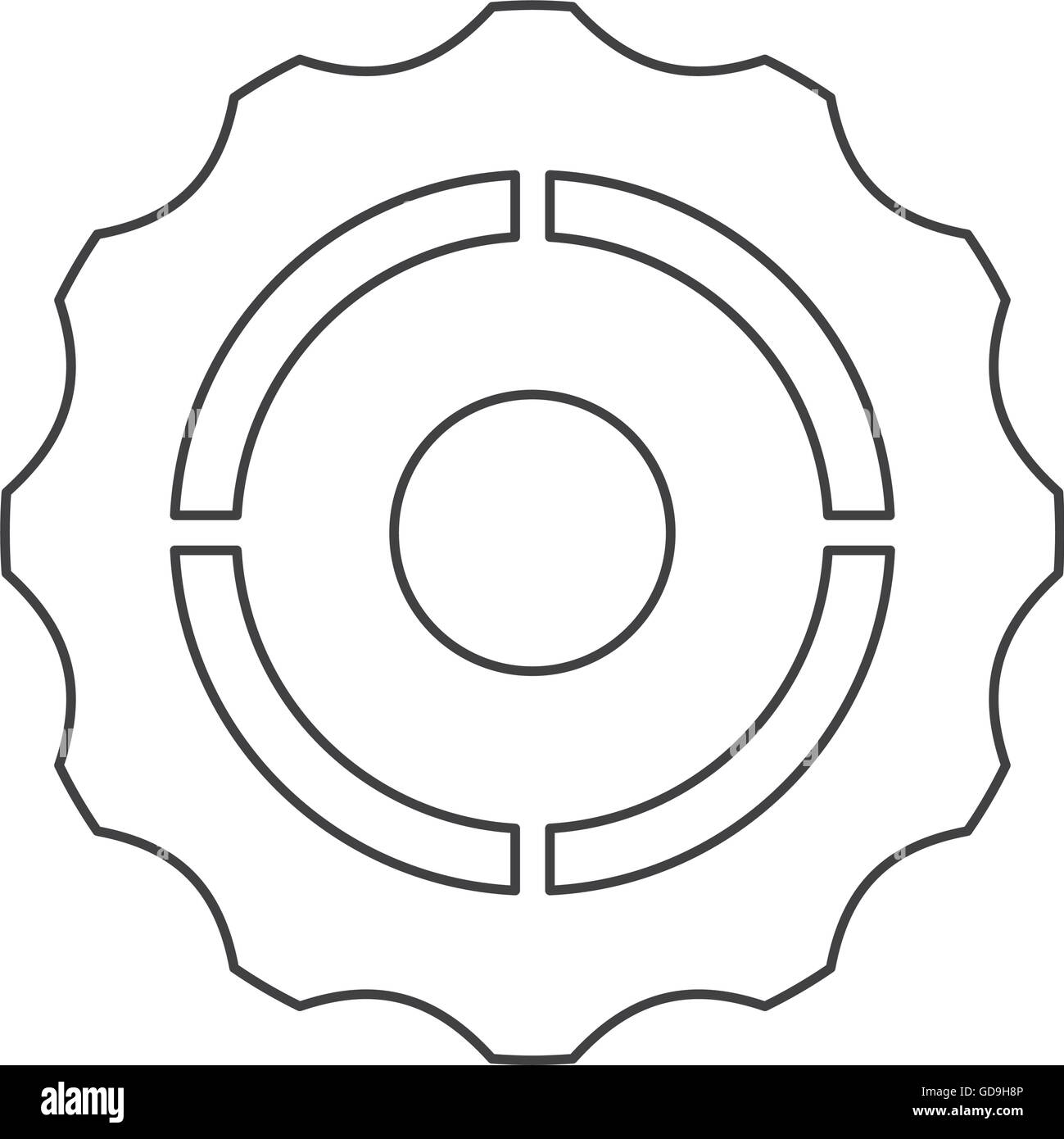 single gear icon Stock Vector Image & Art - Alamy