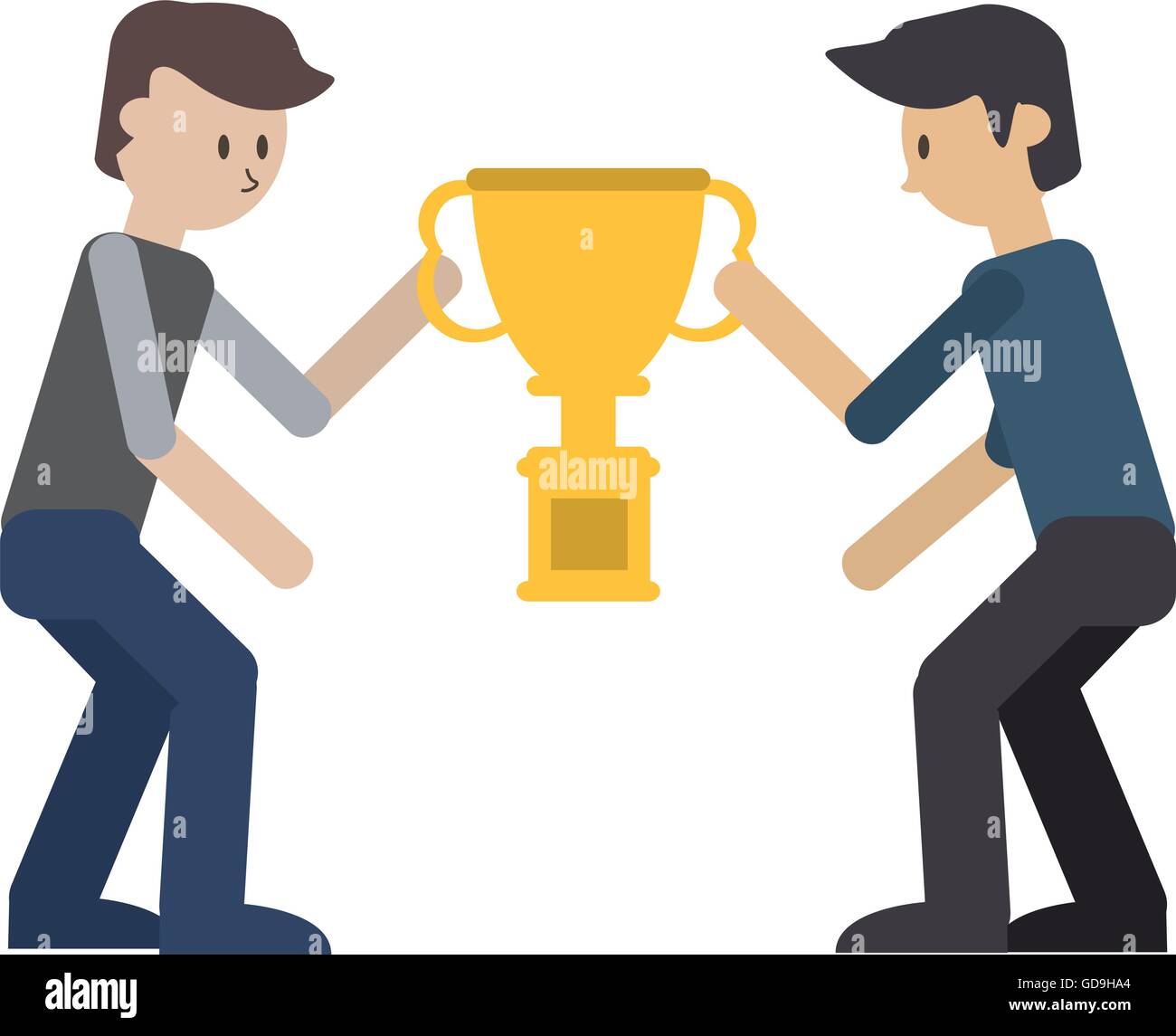 businessmen holding trophy icon Stock Vector Image & Art - Alamy