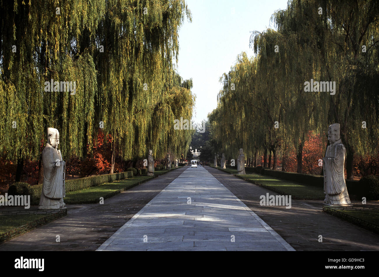 The Sacred Way is flanked on both sides by carvings of human and animal ...