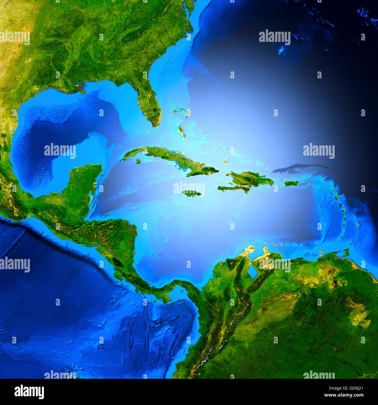 Central America Map High Resolution Stock Photography and Images - Alamy