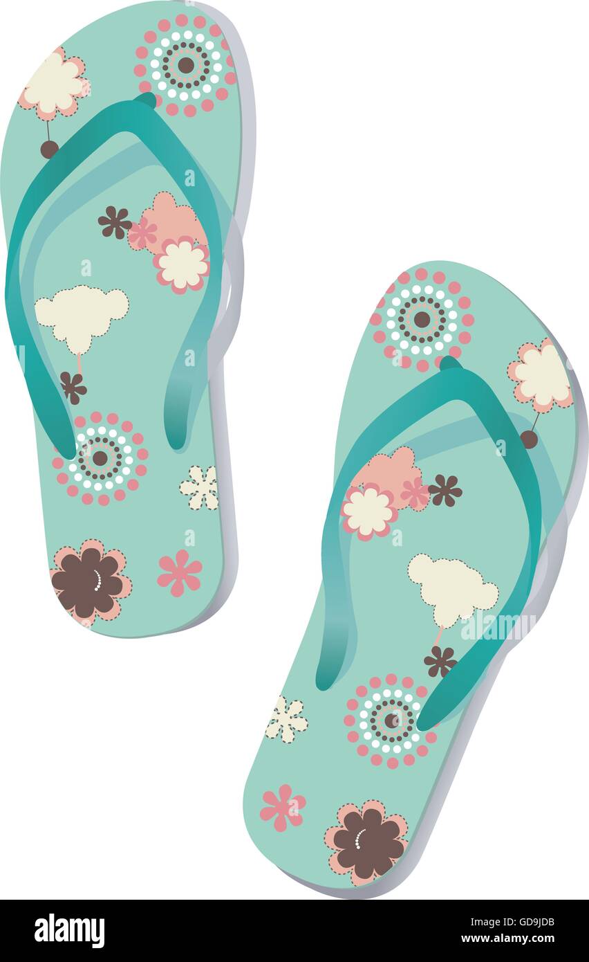 Feet flip flop Stock Vector Images - Alamy