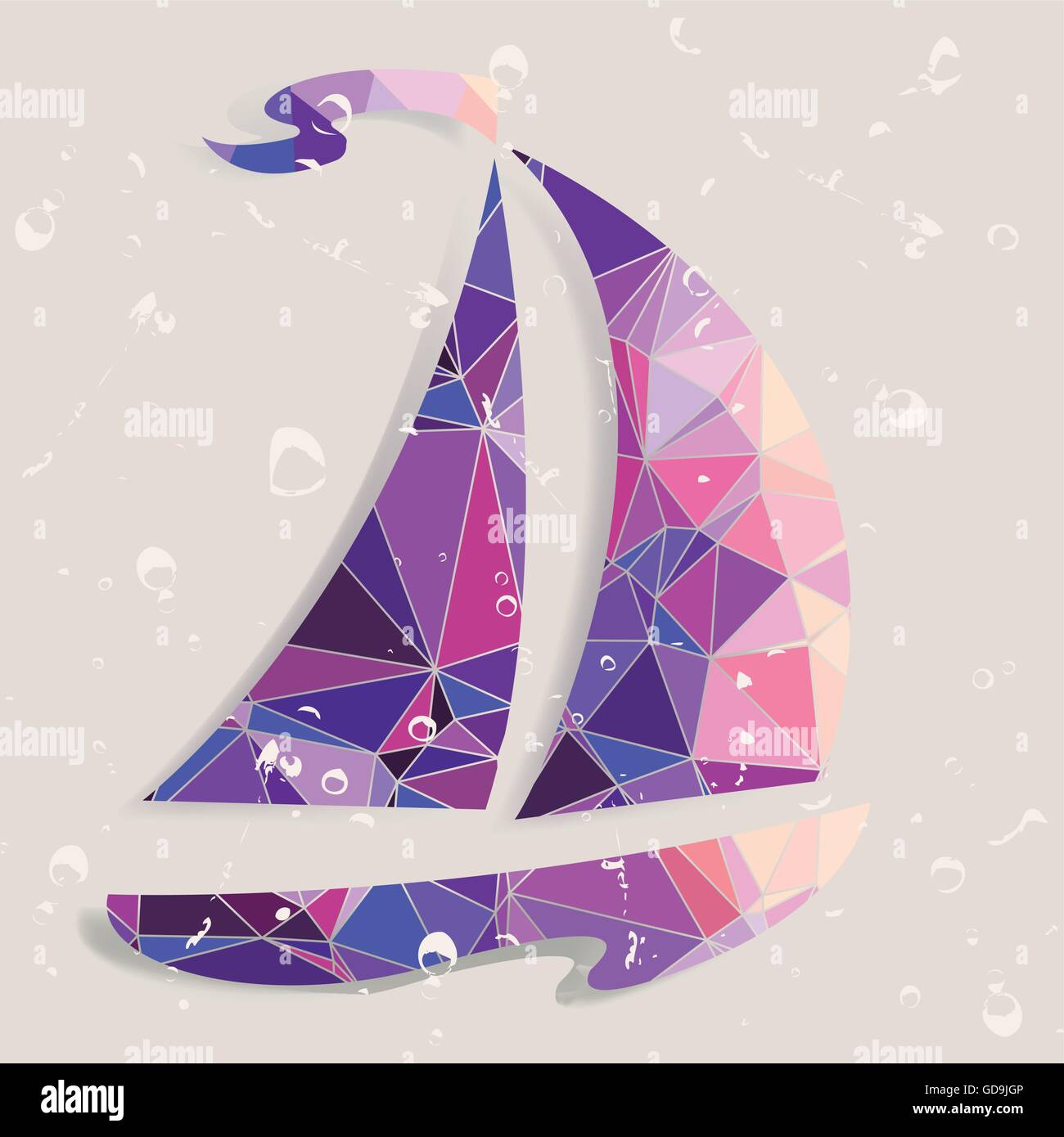 Retro ship background made of triangles Stock Vector Image & Art - Alamy