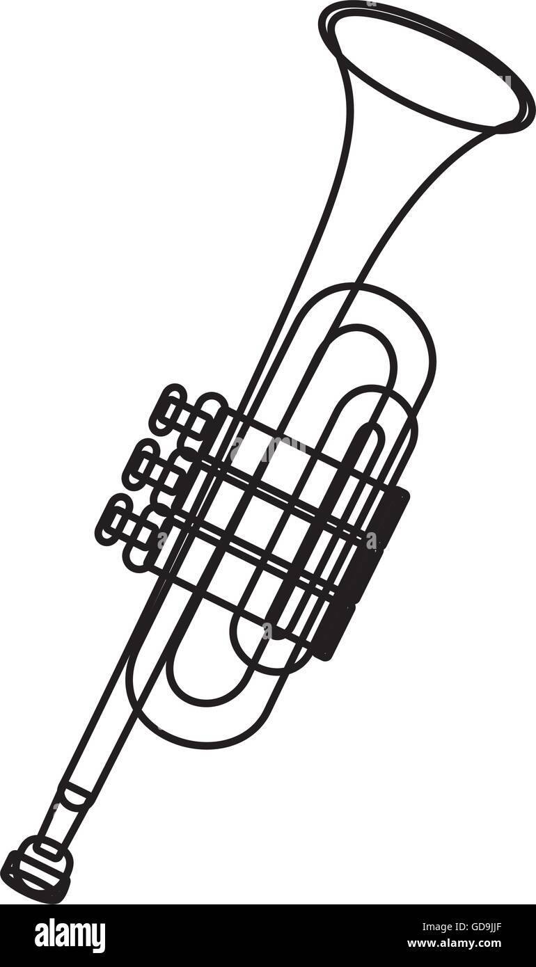 Music instrument in black and white icon Stock Vector Image & Art - Alamy