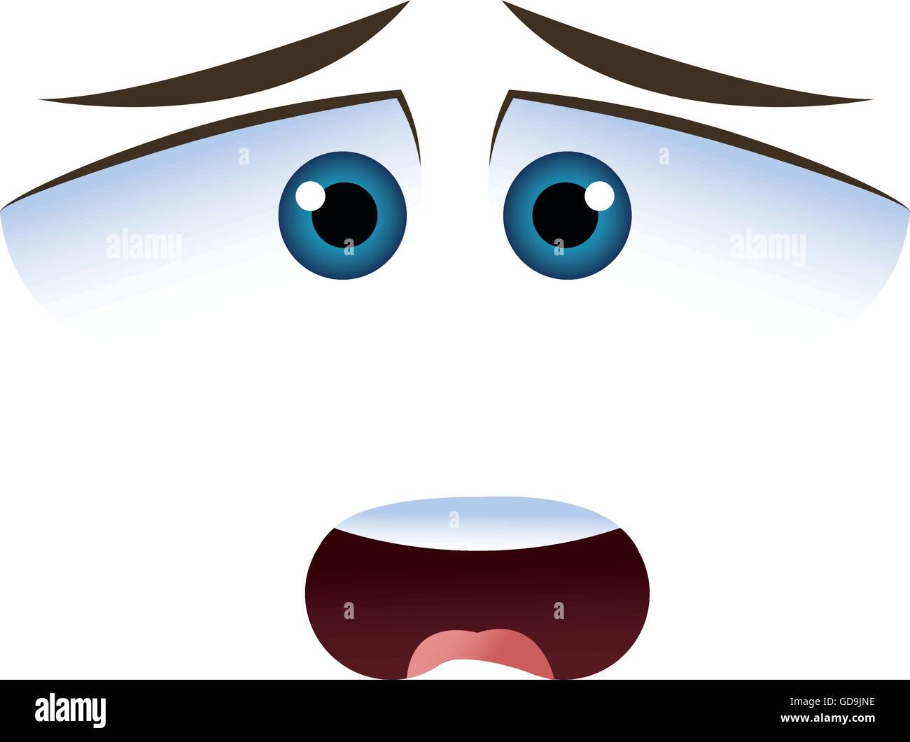 worried emoticon face icons Stock Vector Image & Art - Alamy