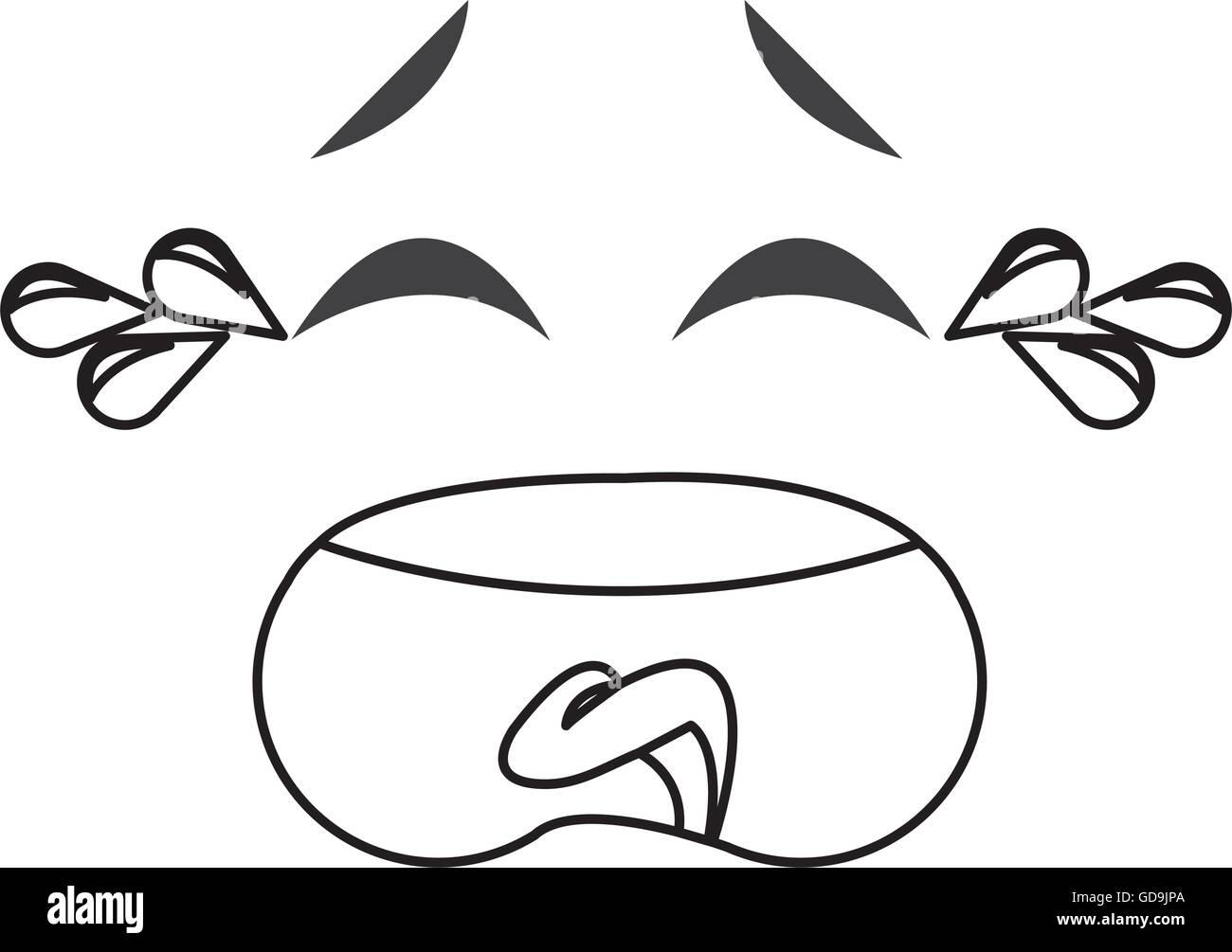 crying emoticon face icons Stock Vector Image & Art - Alamy