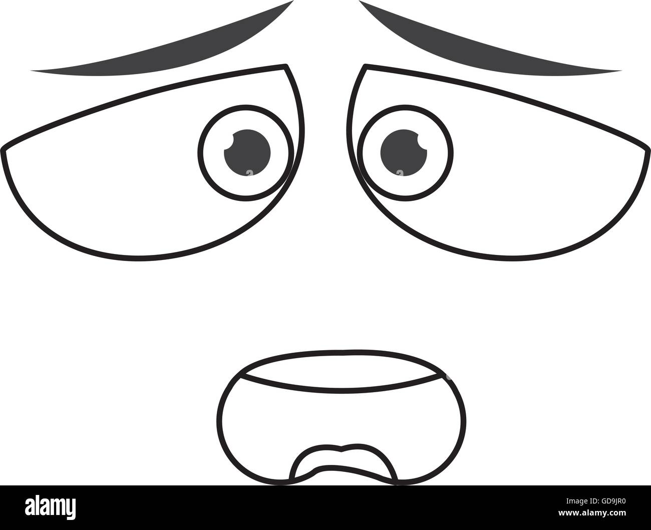 worried emoticon face icons Stock Vector Image & Art - Alamy