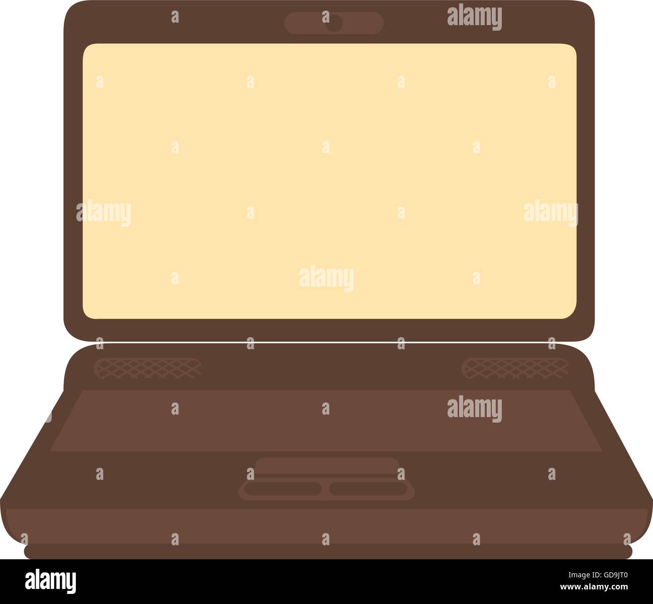 Laptop in vintage colors, vector illustration graphic Stock Vector ...