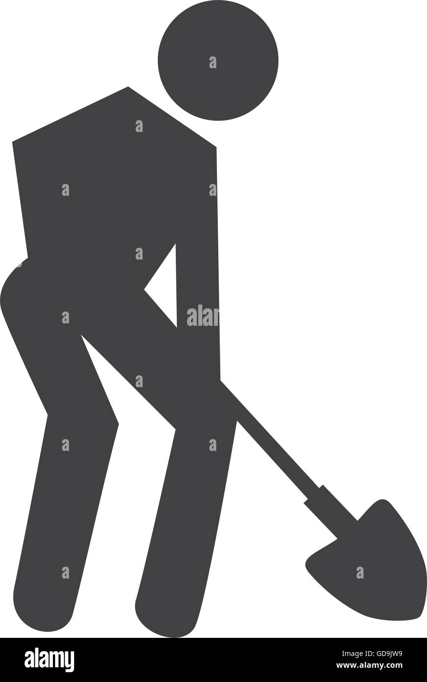Worker with tools working pictogram design, vector illustration Stock ...