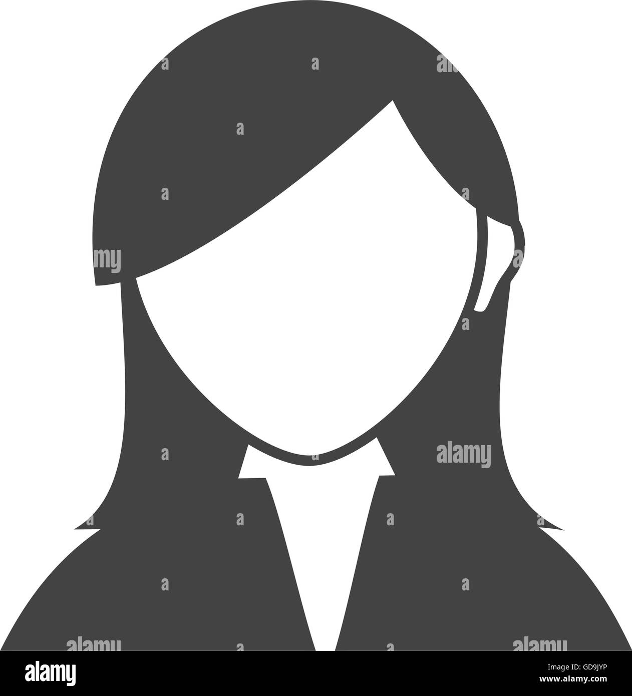 Woman recepcionist profile, vector illustration graphic Stock Vector ...