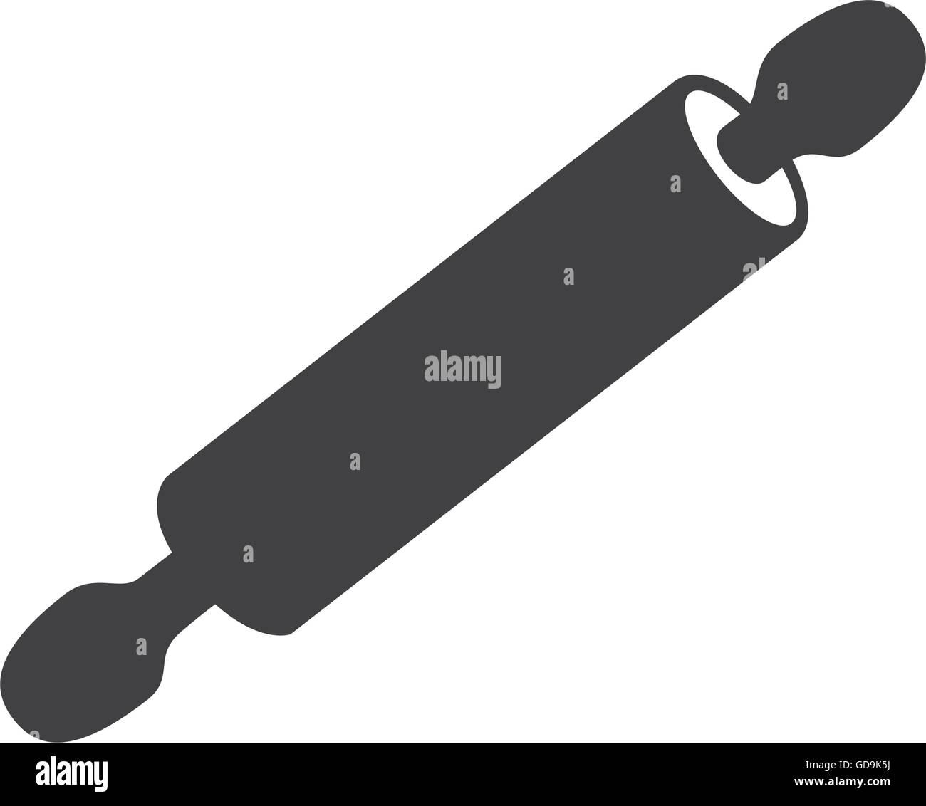 Bakery rolling pin isolated flat icon, vector illustration Stock Vector ...