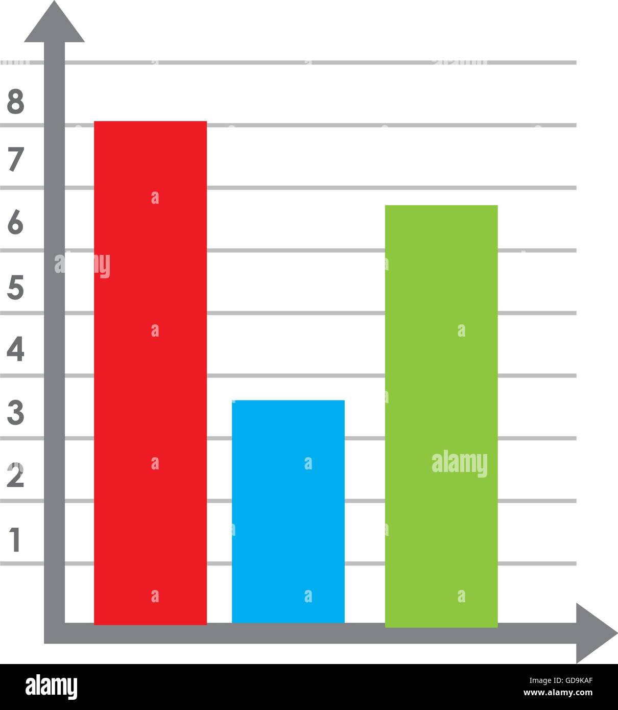 Statistics graphic isolated flat icon, vector illustration Stock Vector ...