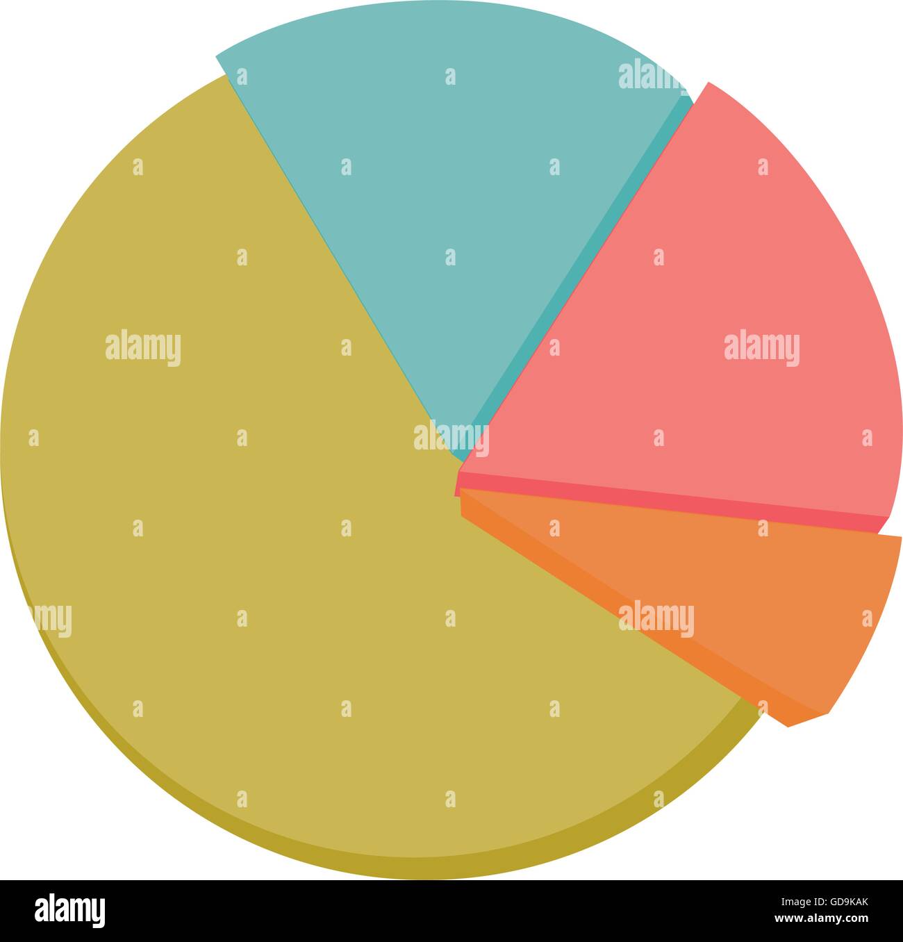 Statistics graphic isolated flat icon, vector illustration Stock Vector ...