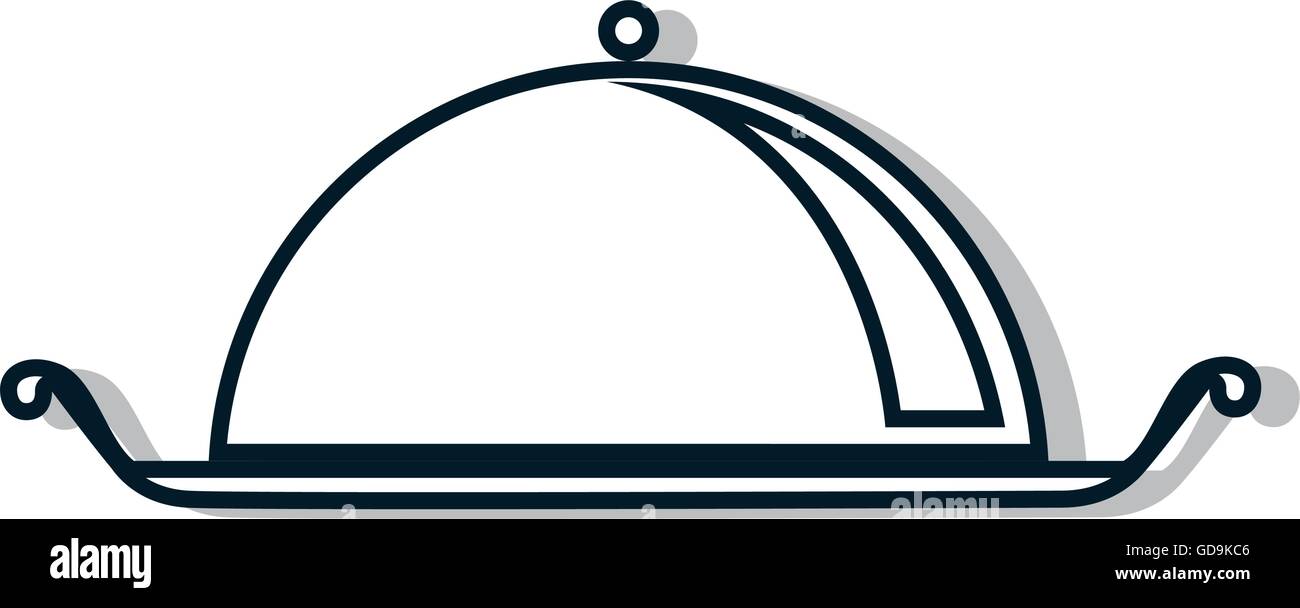 Restaurant food dish line icon, vector illustration Stock Vector Image ...