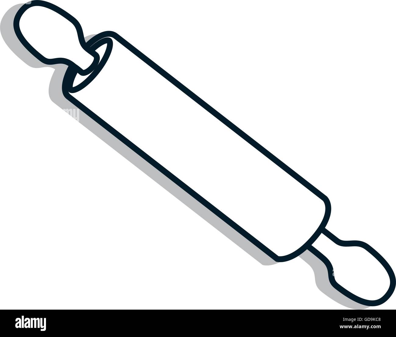 Bakery rolling pin isolated line icon Stock Vector Image & Art - Alamy