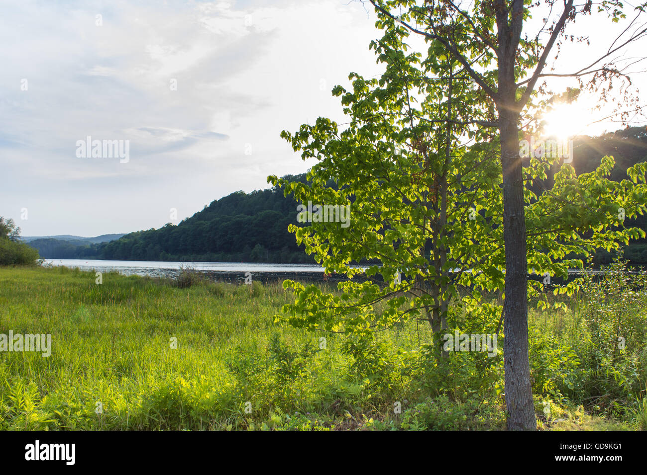 Sunset on the Connecticut River Stock Photo - Alamy