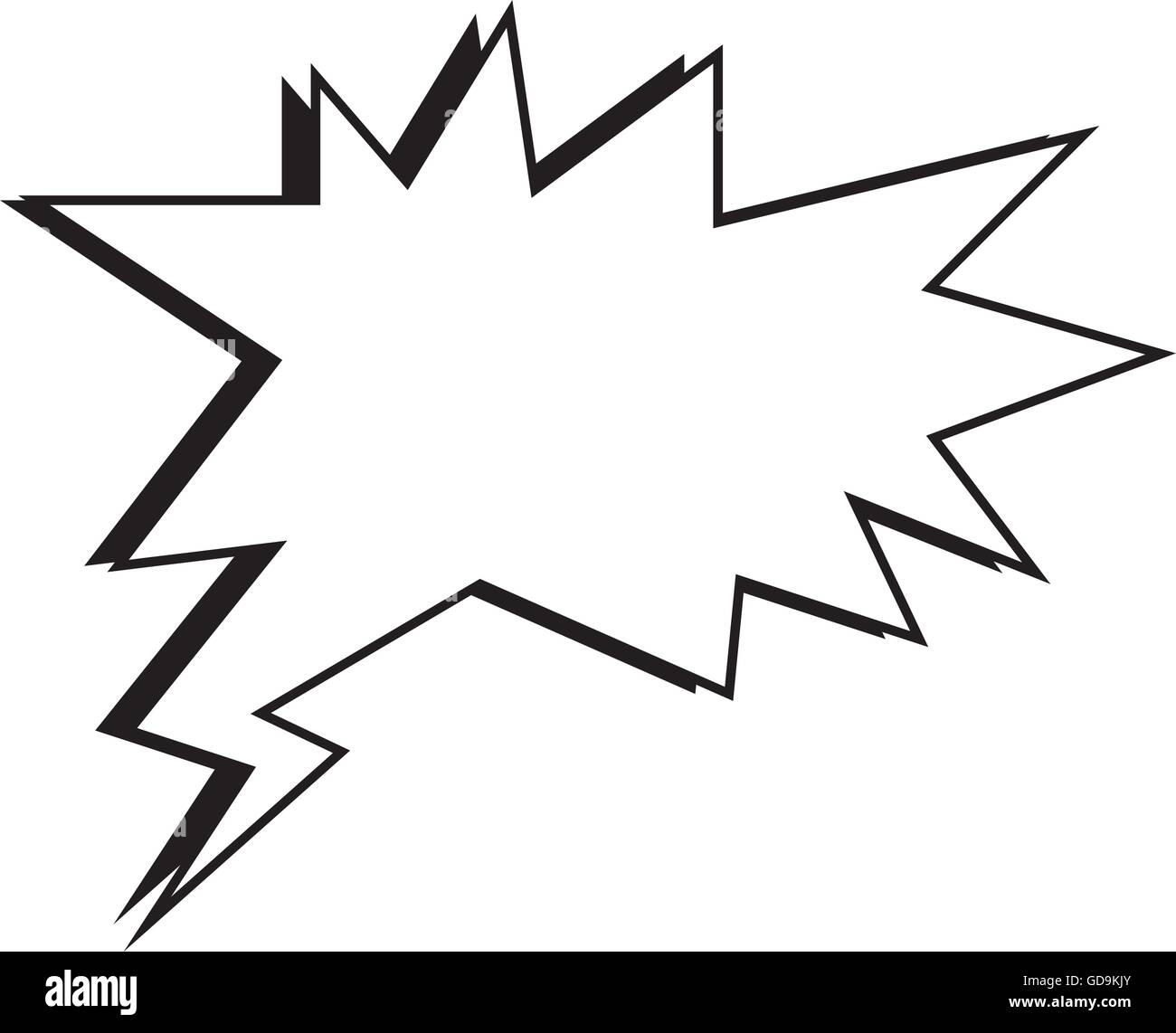 Comic bubble isolated flat icon, vector illustration Stock Vector Image ...