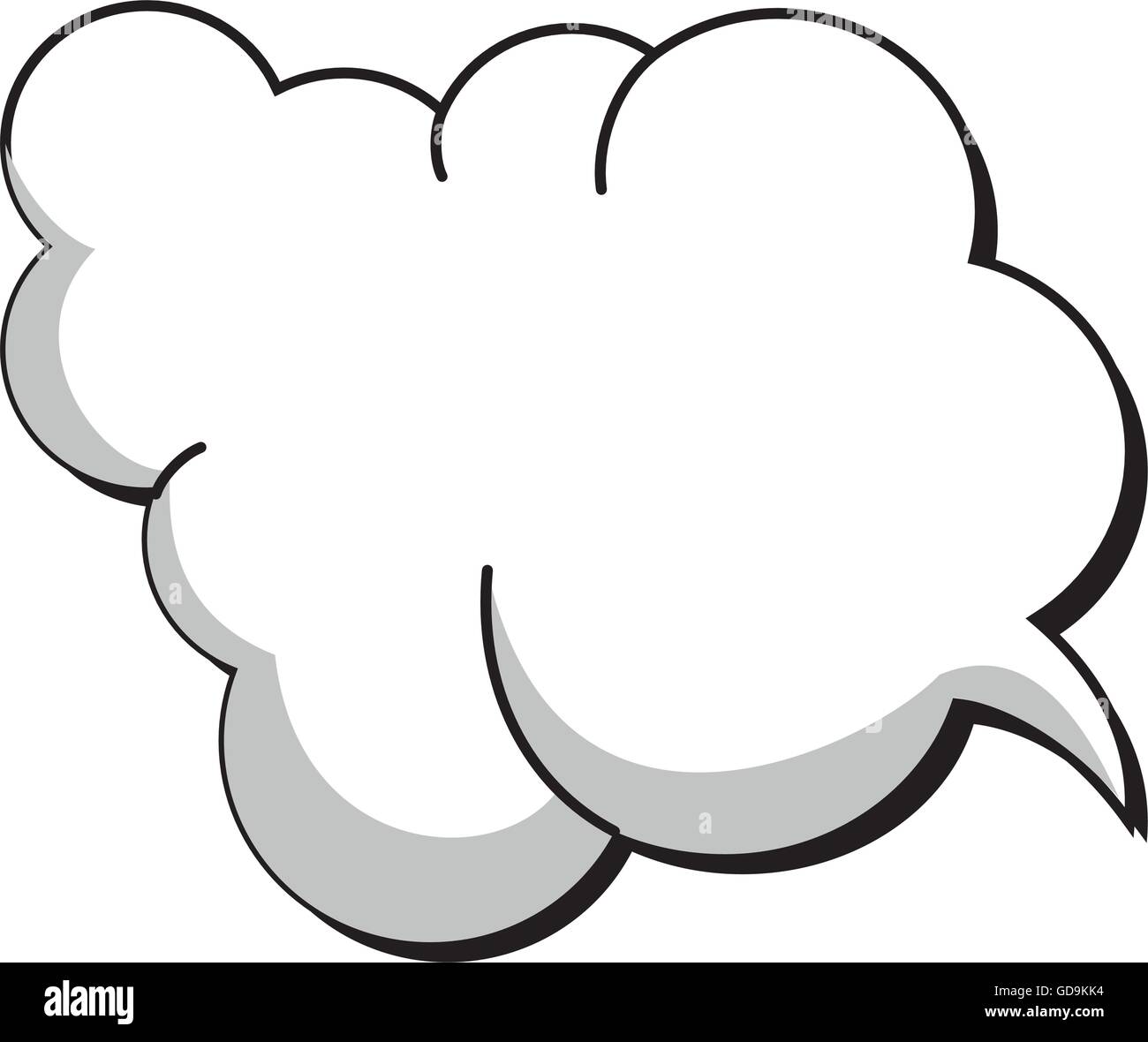 Comic bubble isolated flat icon, vector illustration Stock Vector Image ...