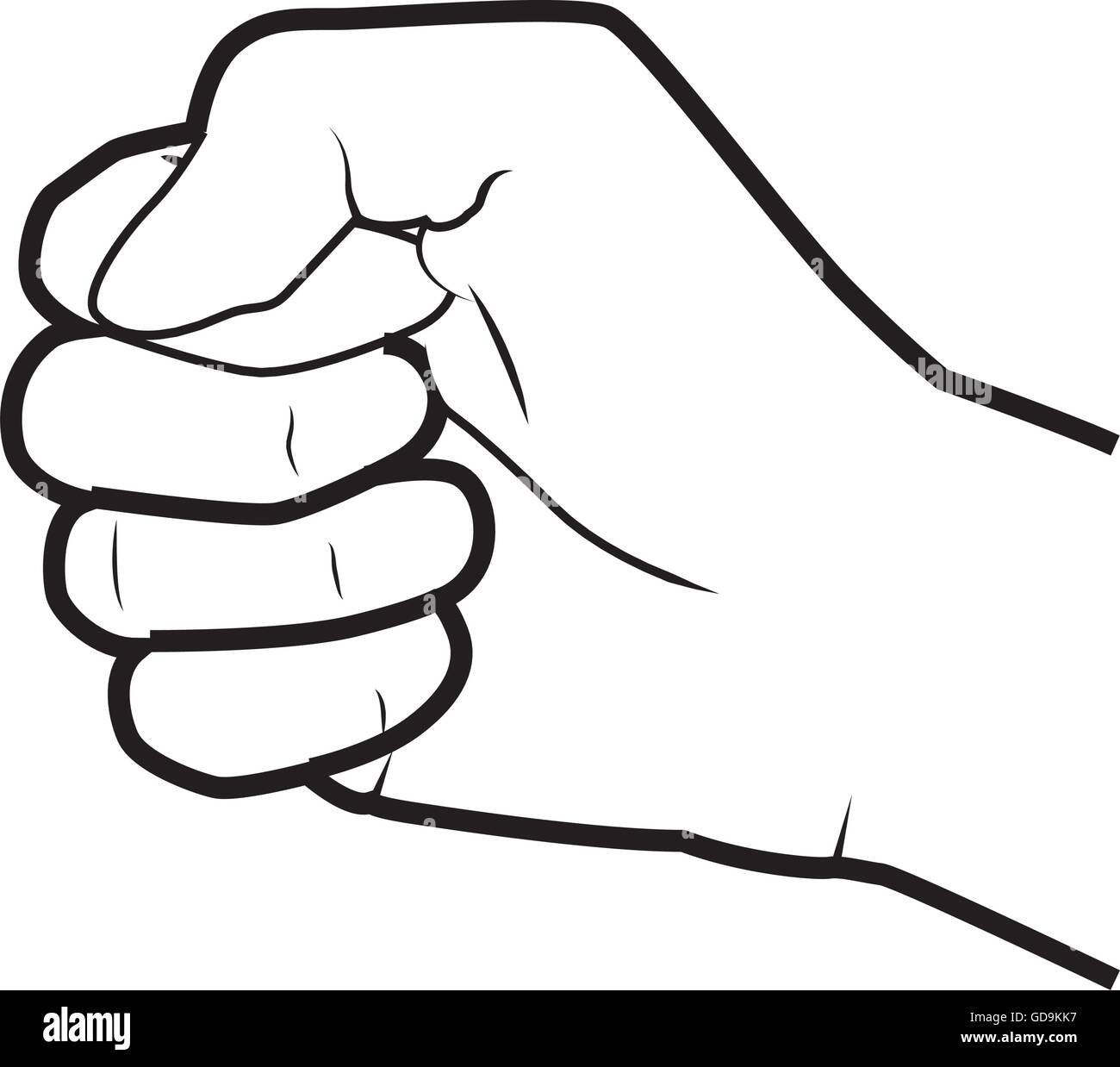 Hand symbolizing gesture, isolated flat icon Stock Vector Image & Art ...