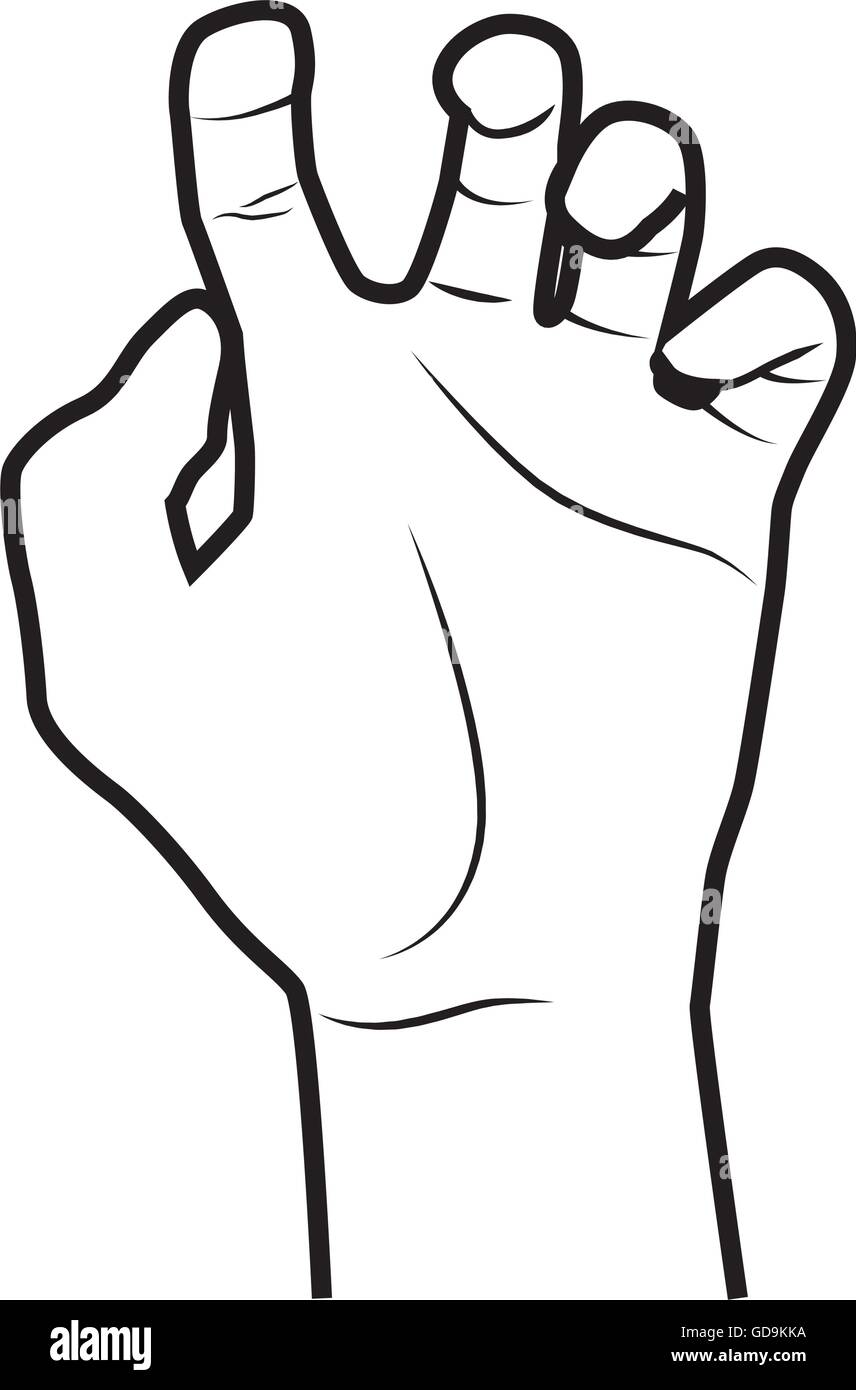 Hand symbolizing gesture, isolated flat icon Stock Vector Image & Art ...