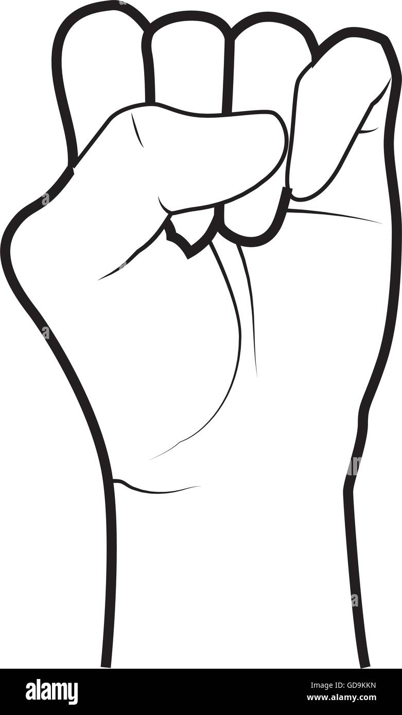 Hand symbolizing gesture, isolated flat icon Stock Vector Image & Art ...