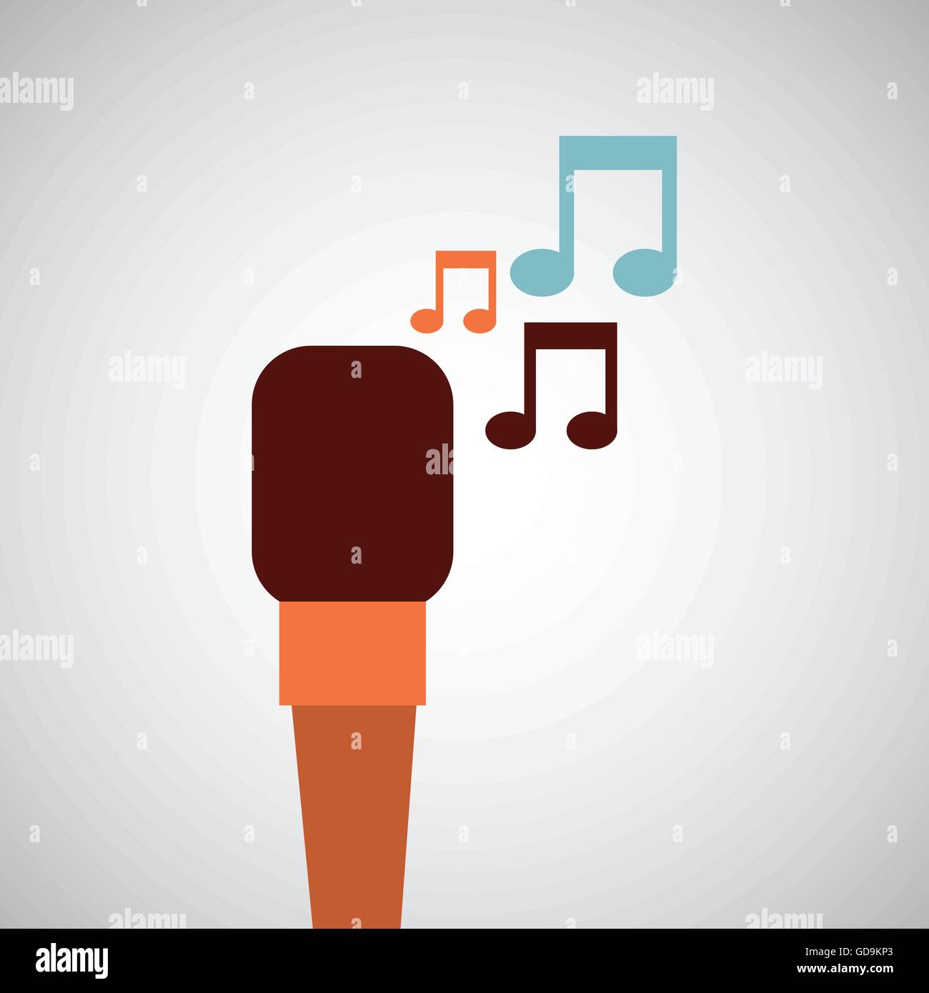 microphone music note singer Stock Vector Image & Art - Alamy