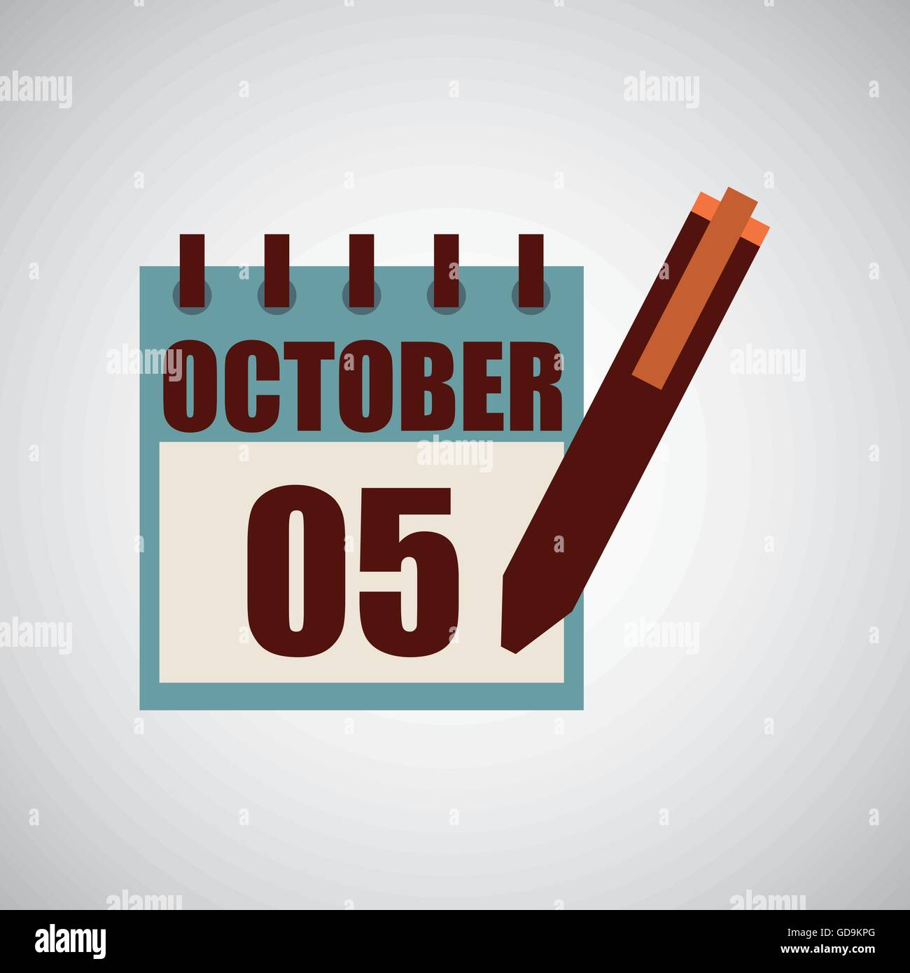 calendar pen pointer agend Stock Vector Image & Art - Alamy